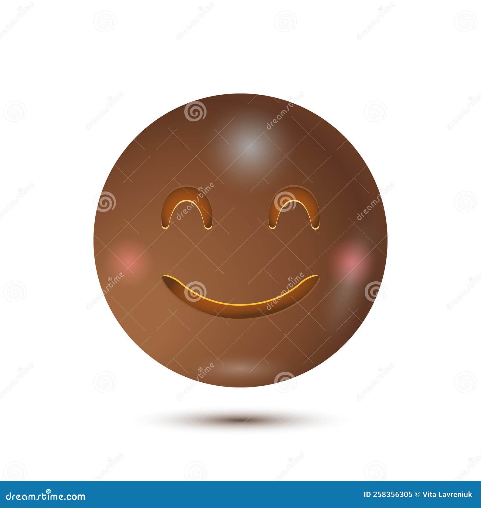 Realistic Emoticon. Isolated in White Background. Vector Emoji. Stock ...