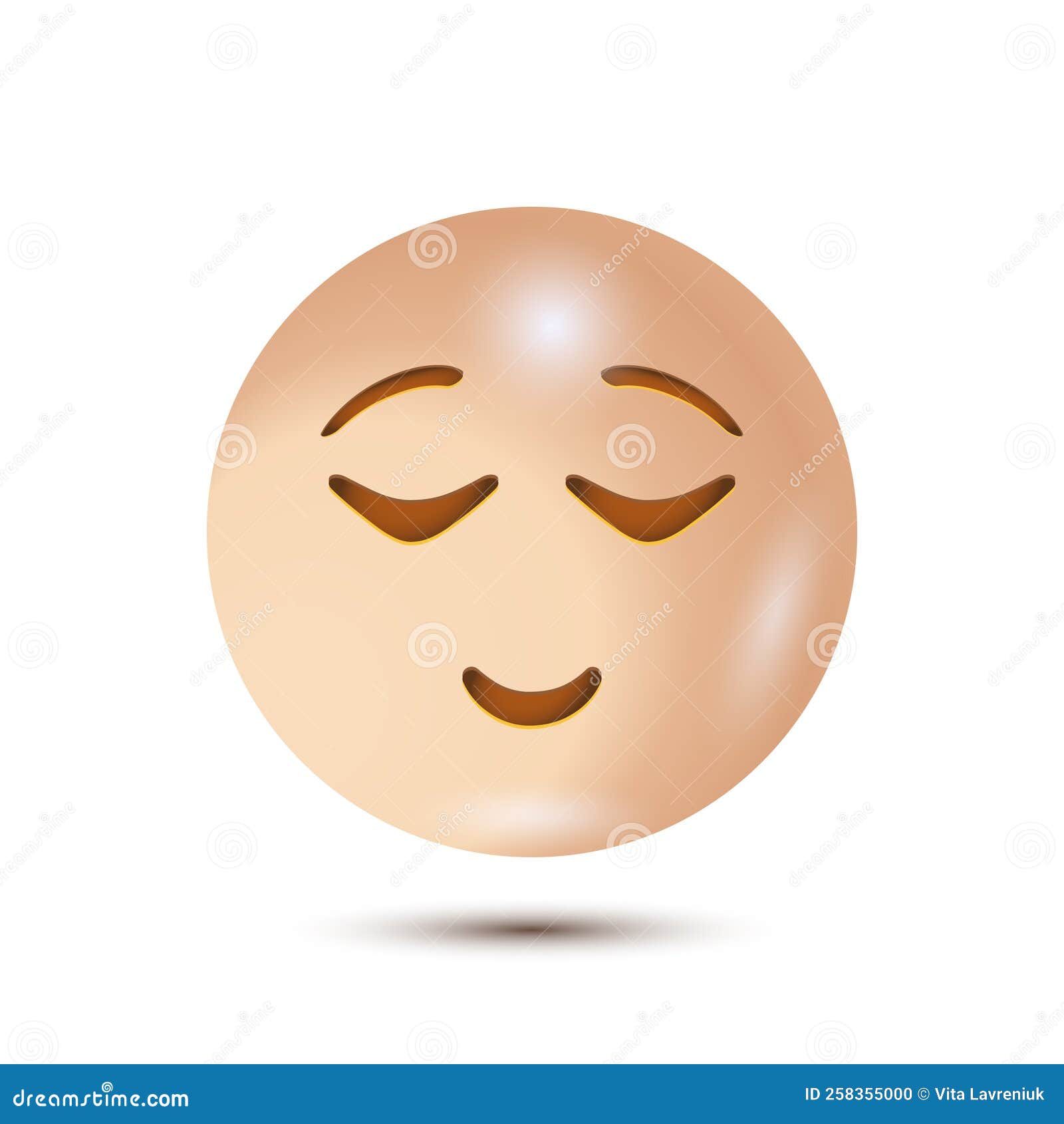 Realistic Emoticon. Isolated in White Background. Vector Emoji. Stock ...