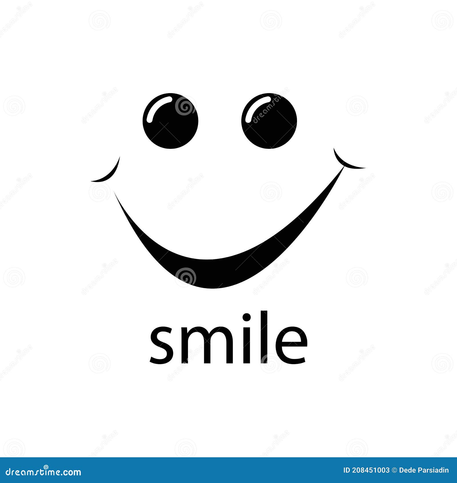 Smile stock vector. Illustration of textile, banner - 208451003