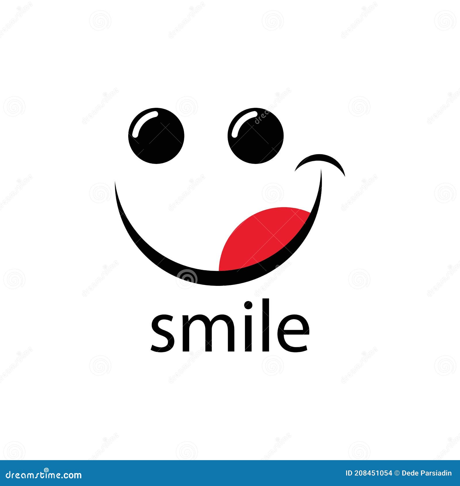 Smile stock vector. Illustration of calligraphy, handwriting - 208451054