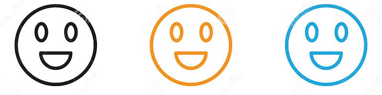 Smile Vector Logo Set Collection for Web App Ui Stock Illustration ...