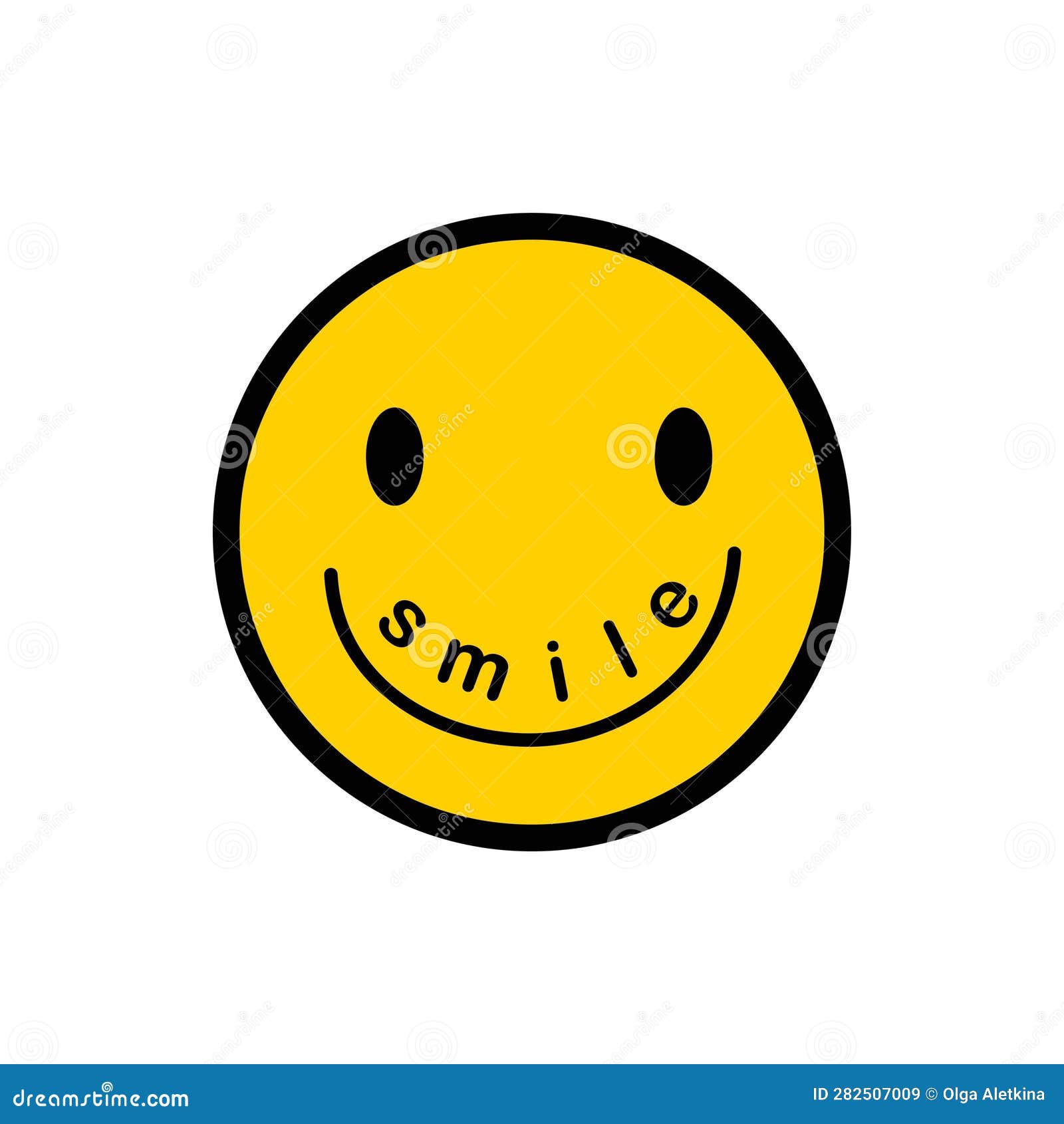 Face Emoticon Icon Vector Logo. Smiley Very Basic Happy Face Stock ...