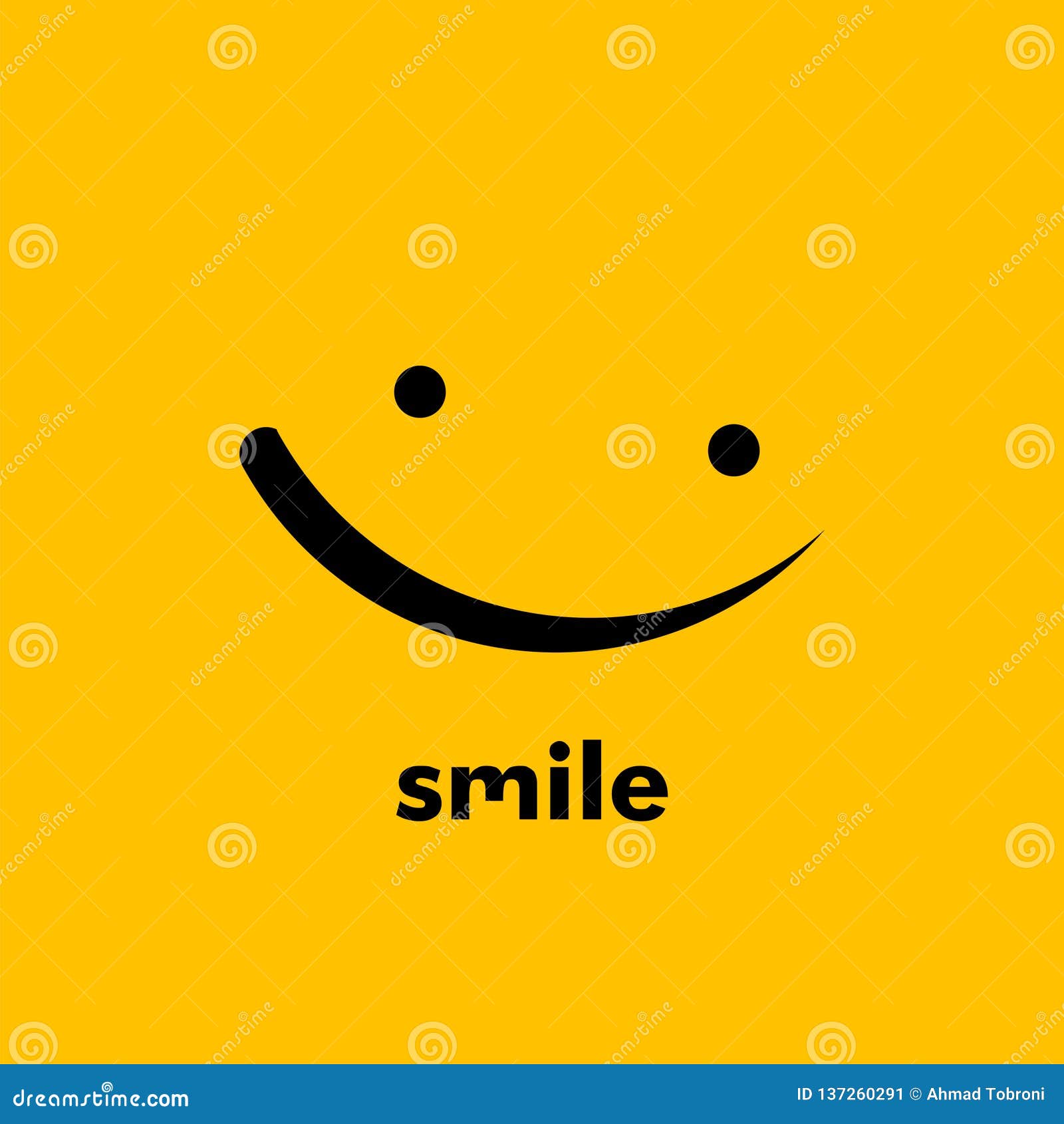Smile Vector Template Design Illustration Stock Vector - Illustration ...