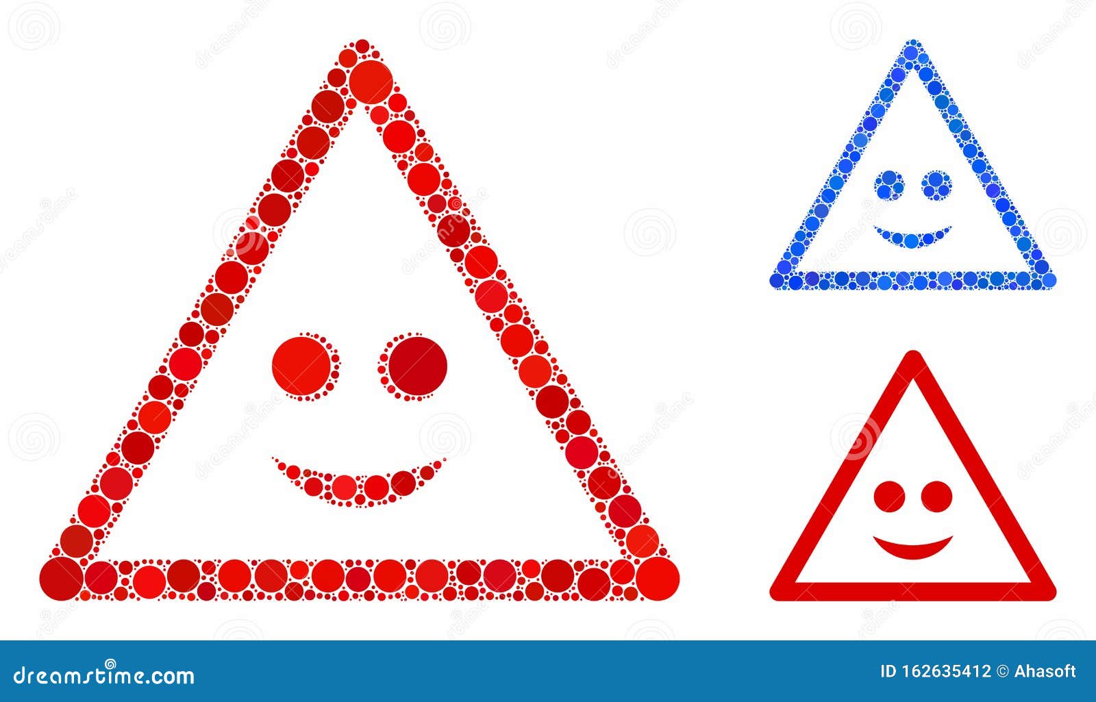 Smile Warning Mosaic Icon of Round Dots Stock Illustration ...