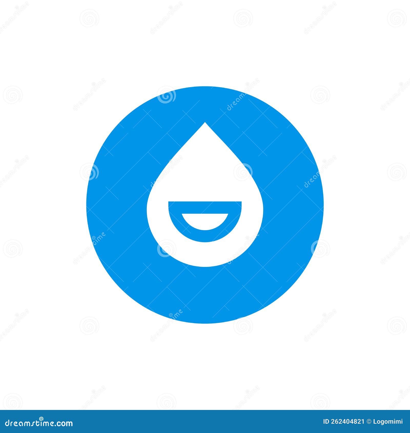 Smile Water Drop Logo Icon, Vector Illustration Stock Vector ...