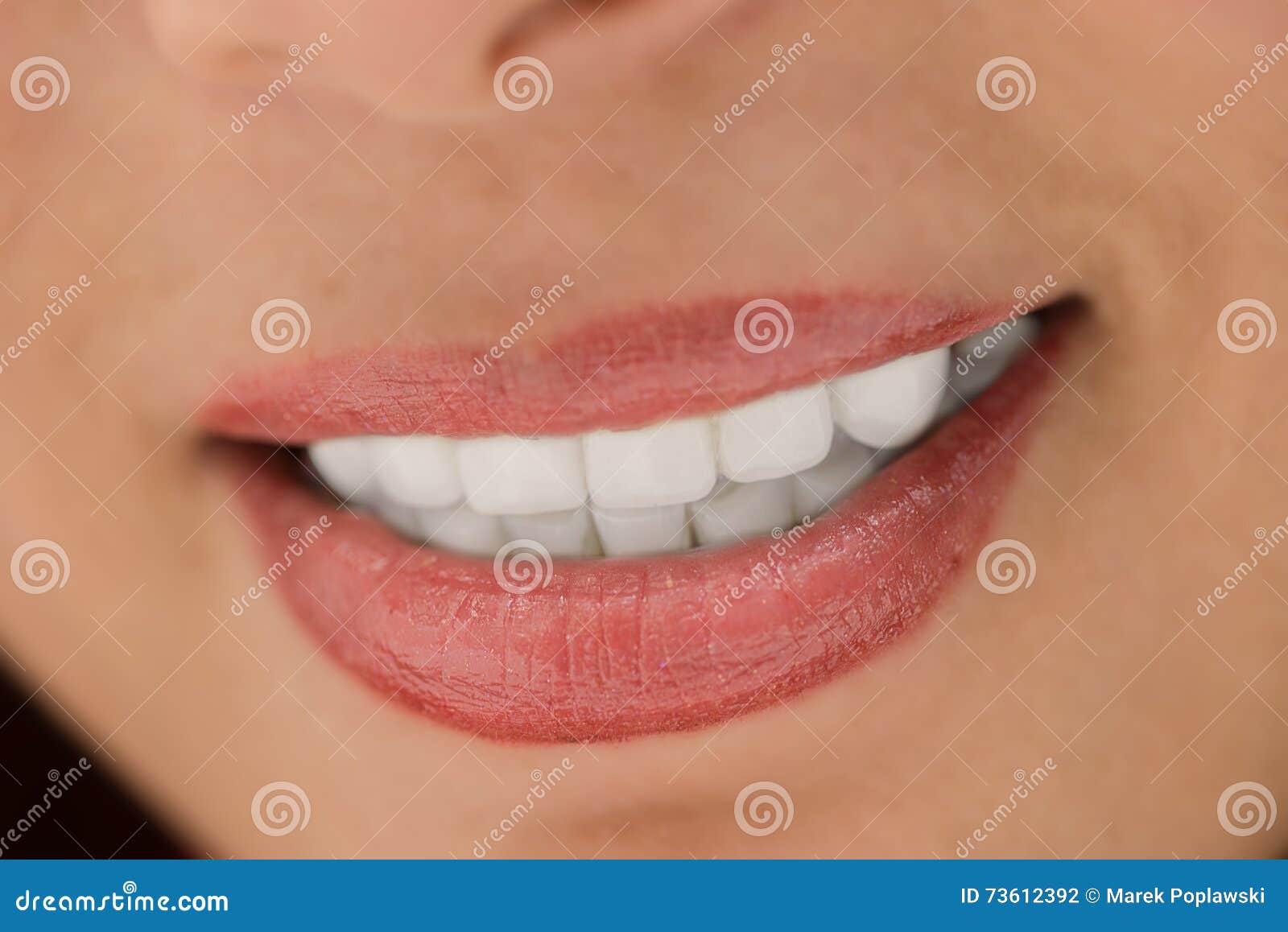 Smile with white teeth stock photo. Image of white, cute - 73612392