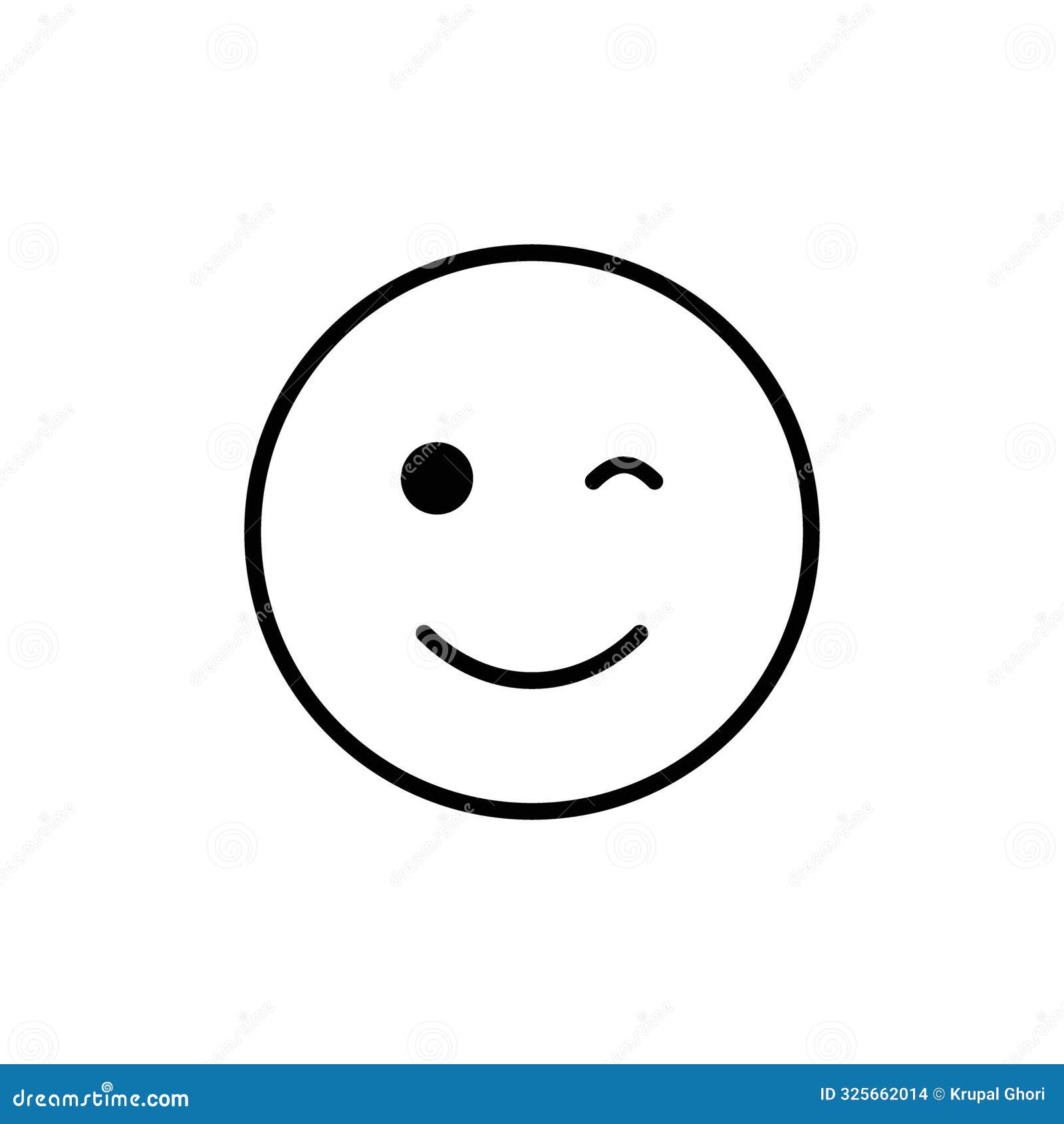 Smile Wink Icon Set Emoticon Illustrations for Communication and Social ...