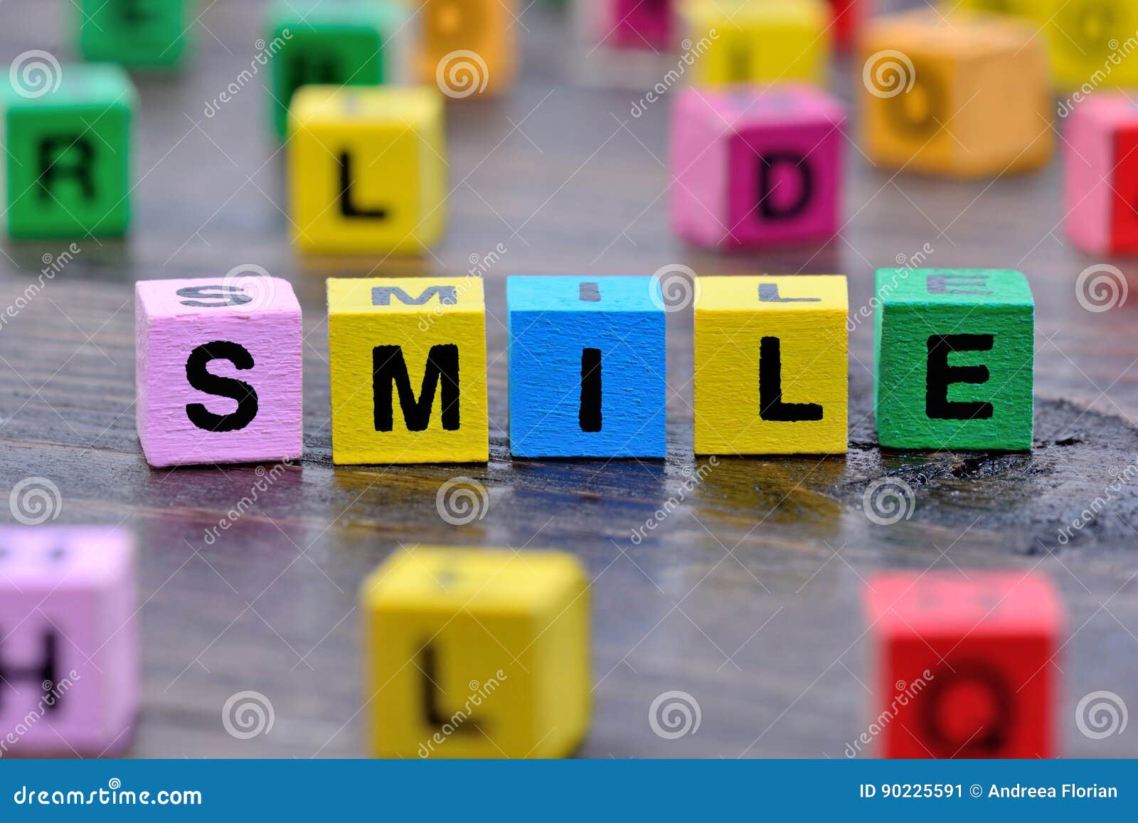 Smile. Smile Word From Wooden Letter Blocks Royalty-Free Stock Photo ...