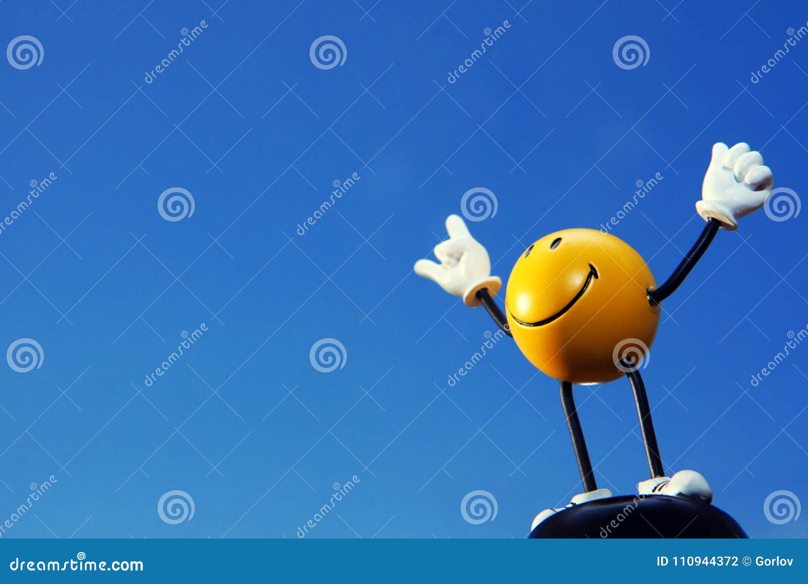 Smile Ball Blue Sky Background Stock Photo - Image of eyes, cheerful ...