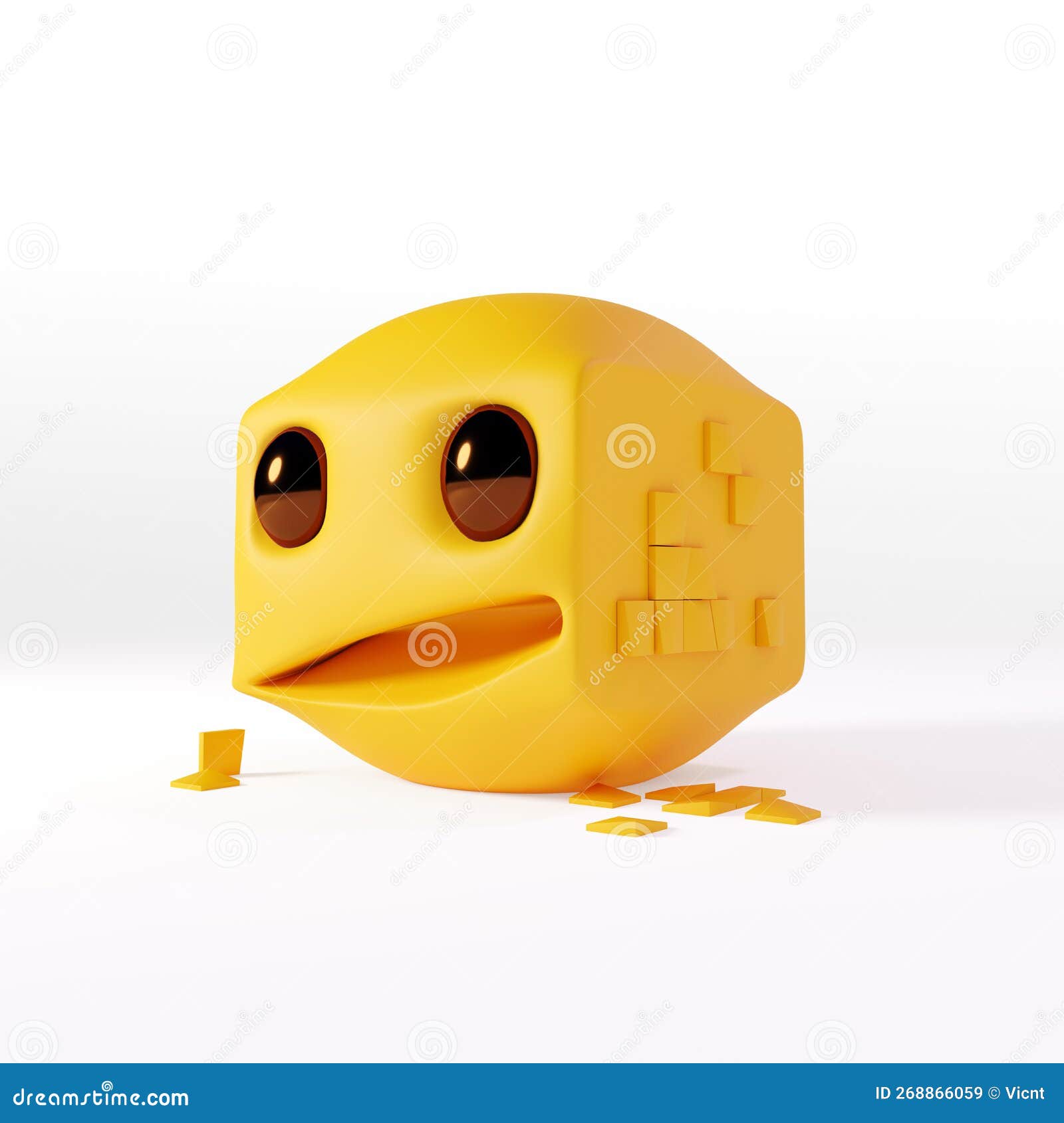 Yellow Emoji Head With Cute Chubby Cheeks, Doodle Icon Drawing Vector ...