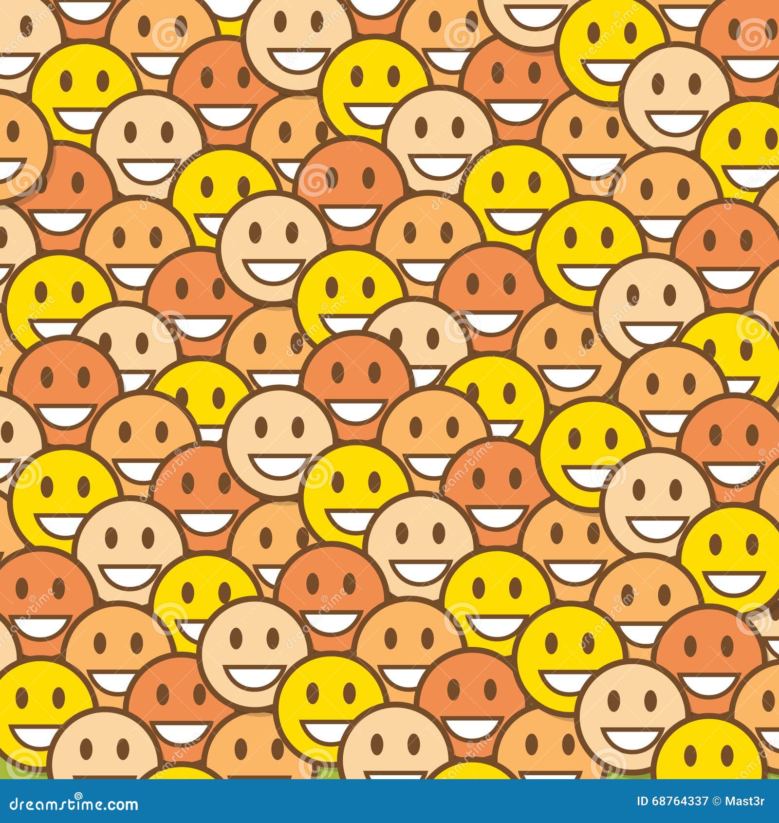 Smile Yellow Faces Background Stock Vector - Illustration of facial ...