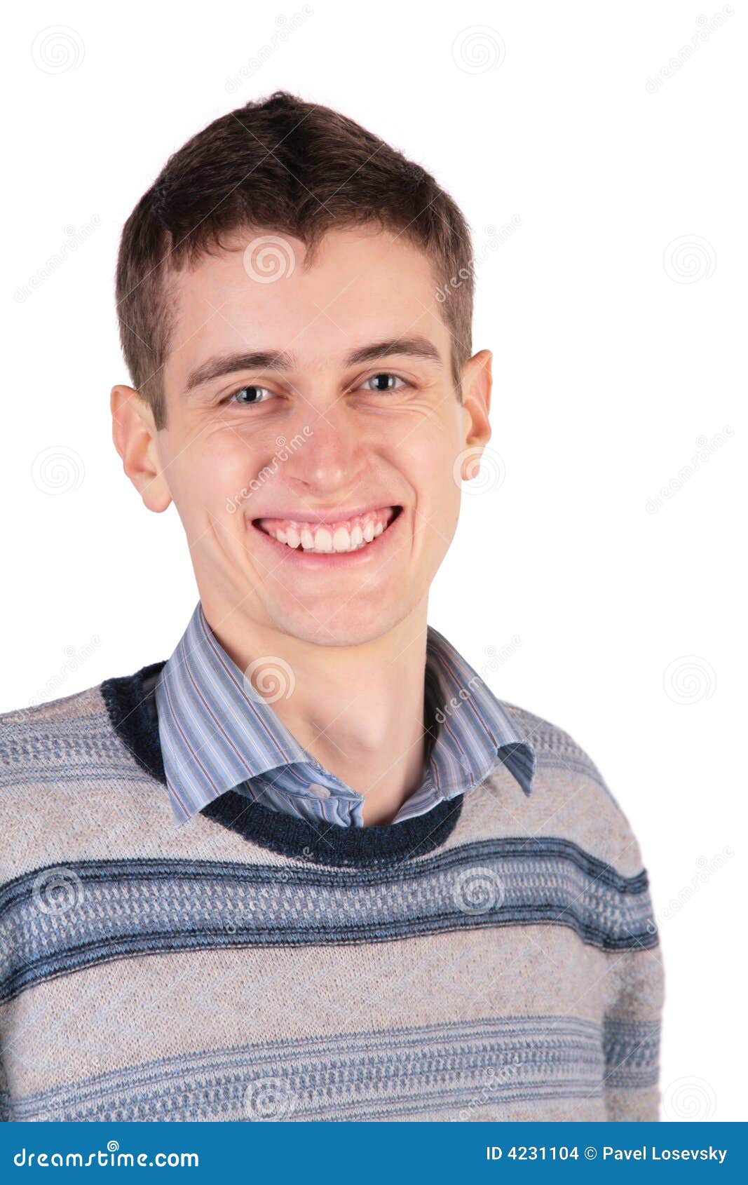 Smile young man isolated stock photo. Image of contemporary - 4231104