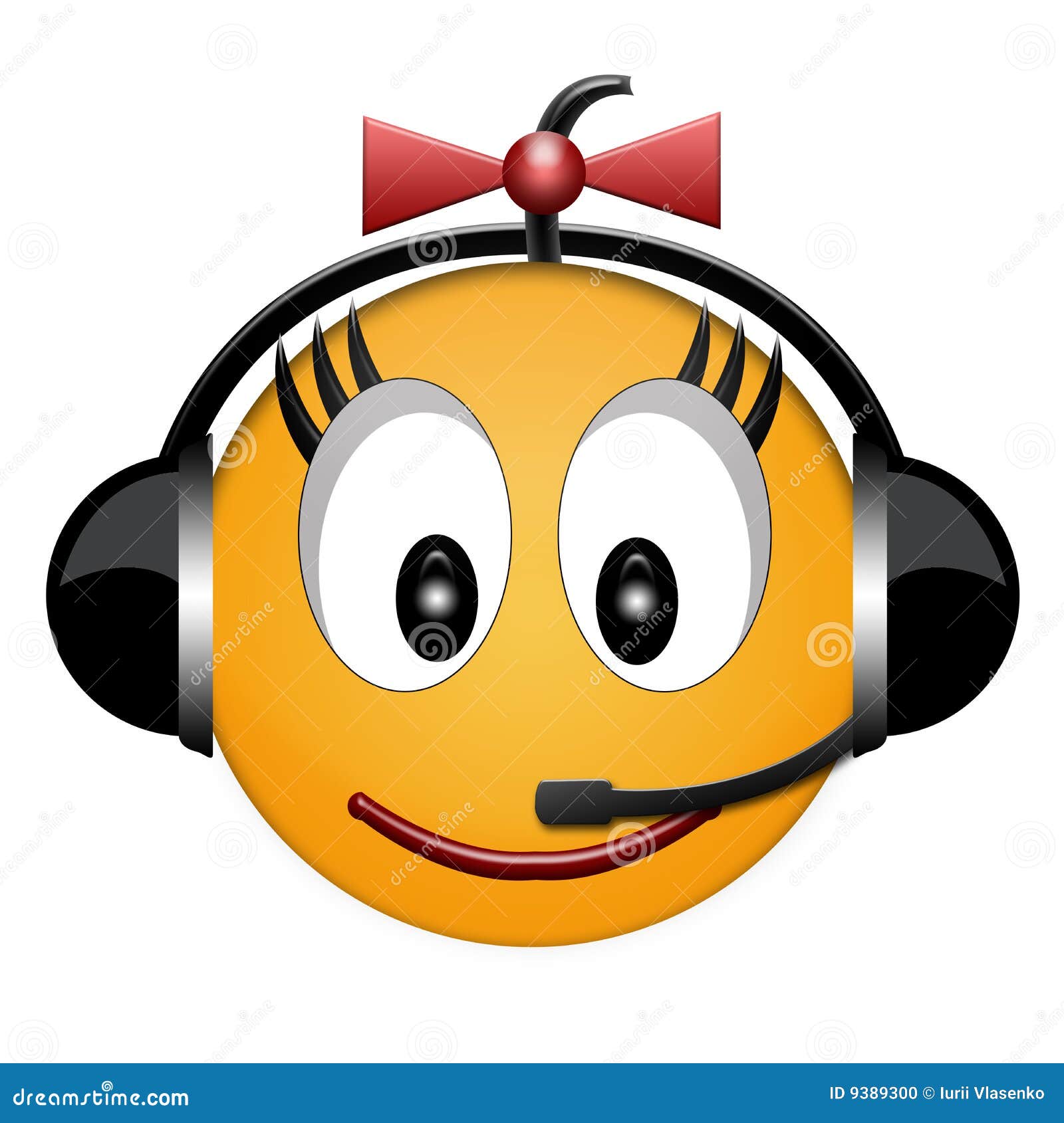 Headset Smiley Face Clip Art