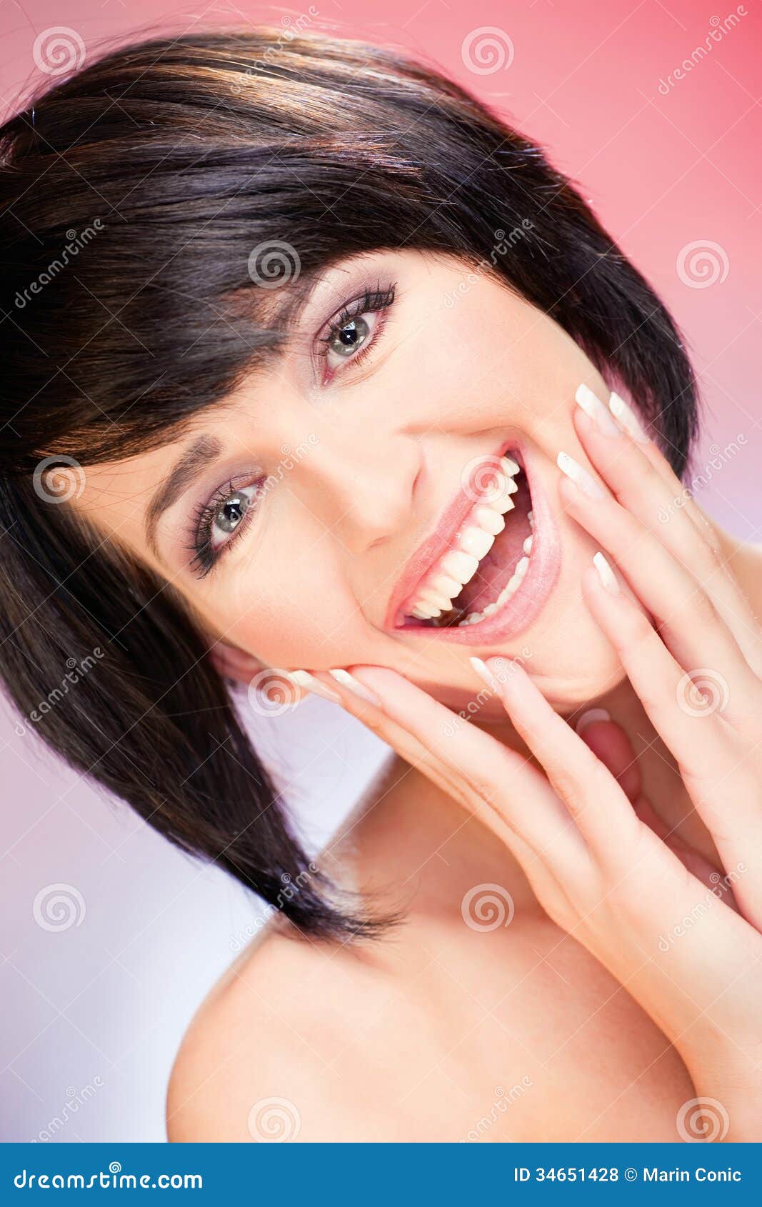 Smiled woman stock photo. Image of slim, smile, young - 34651428