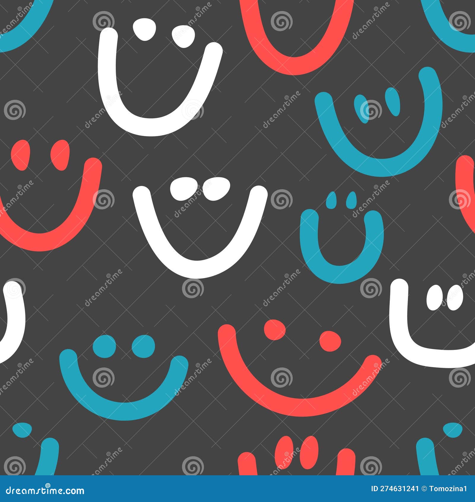 Smiles, April Fools Day Seamless Pattern Stock Vector - Illustration of ...