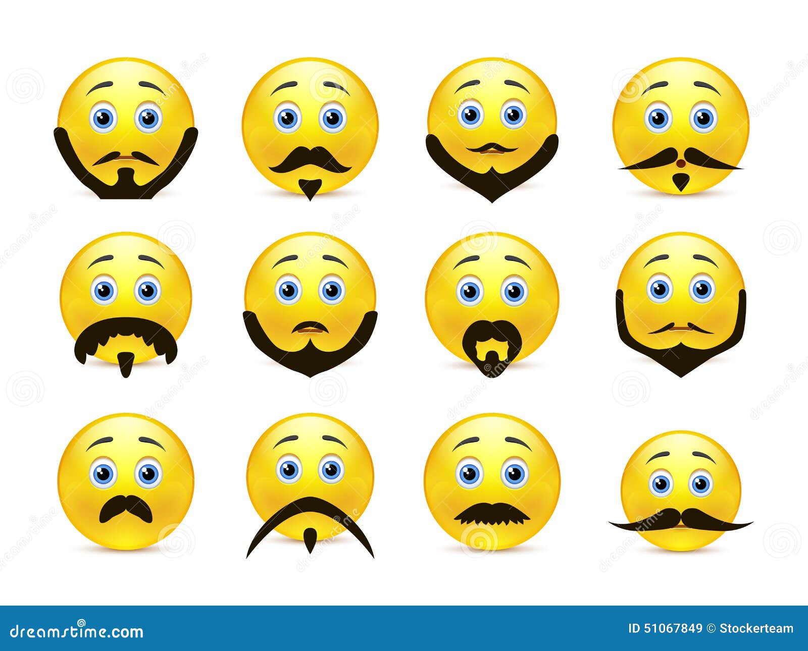 Smiles with a beard stock illustration. Illustration of avatar - 51067849