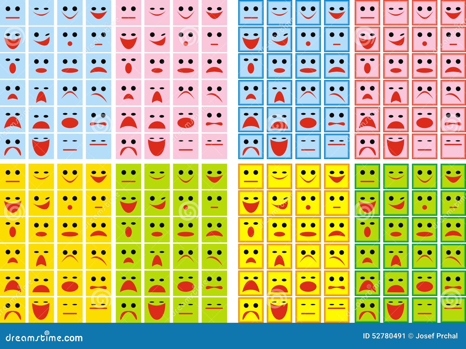 Smiles collection stock vector. Illustration of family - 52780491