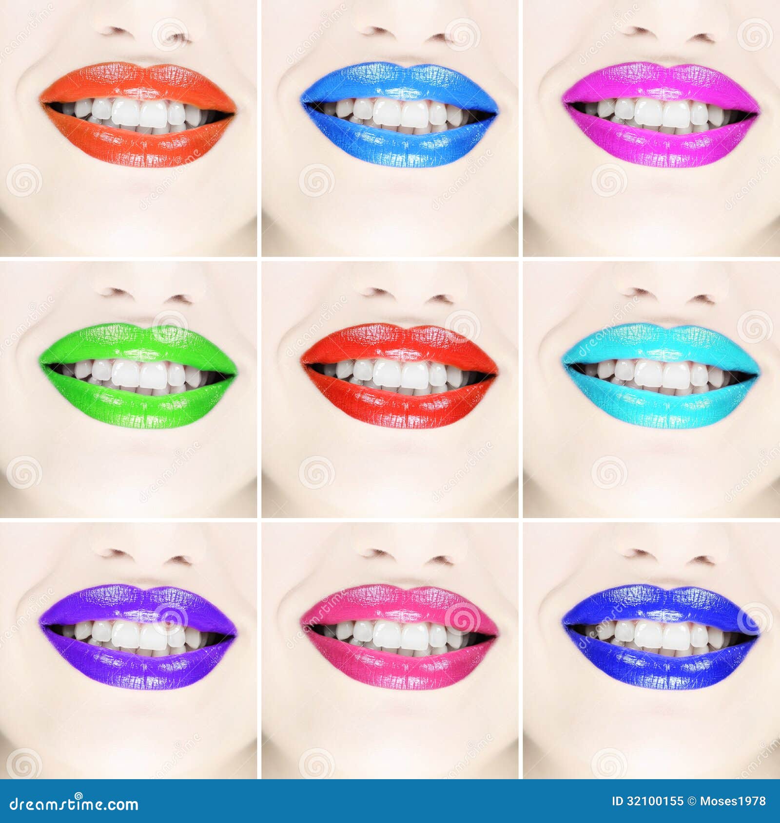 Smiles stock image. Image of pink, palette, colors, sensual - 32100155