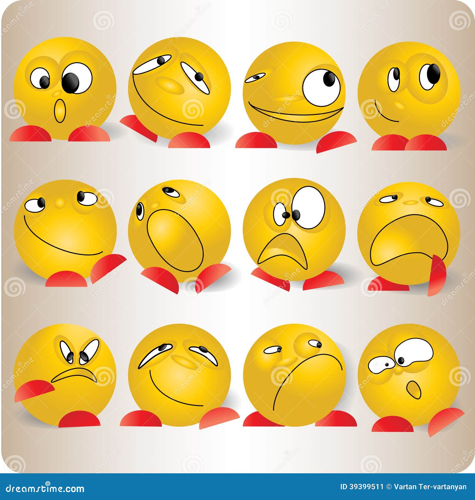 Smiles Emotions. A Set Of Hand Drawing Sketch Men. Emotional Tone Scale ...