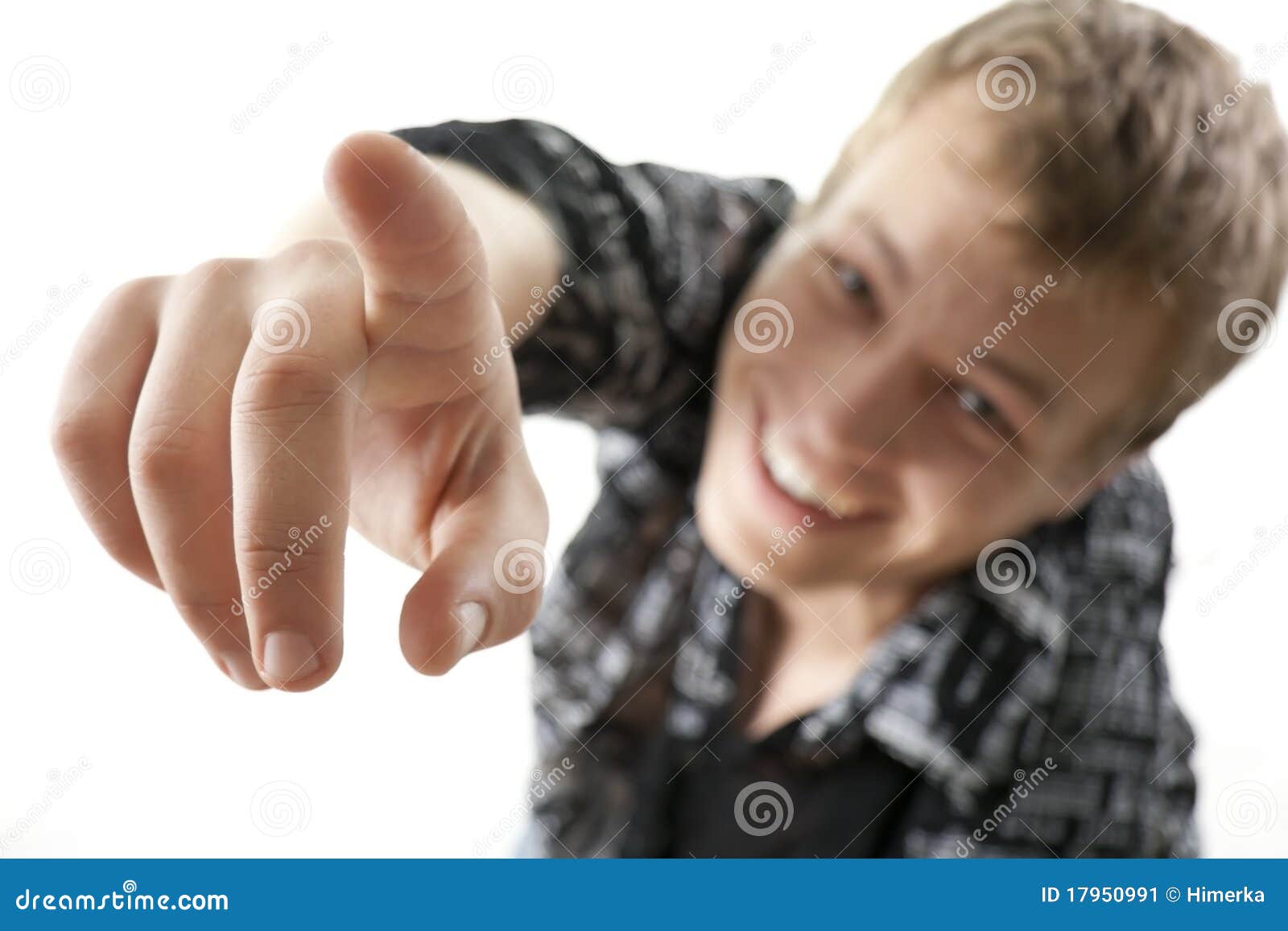 Smiles Guy with Focus on Hand Stock Image - Image of successful, smiley ...