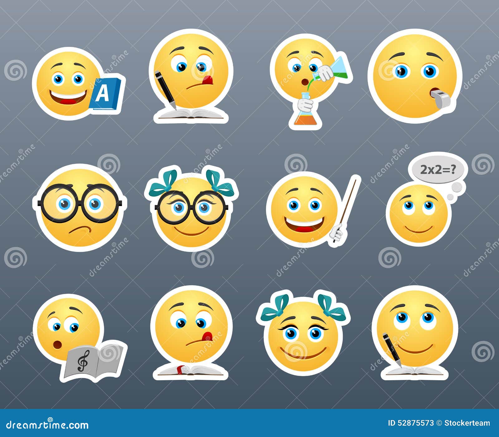 Smiles on the lessons stock illustration. Illustration of chemistry ...