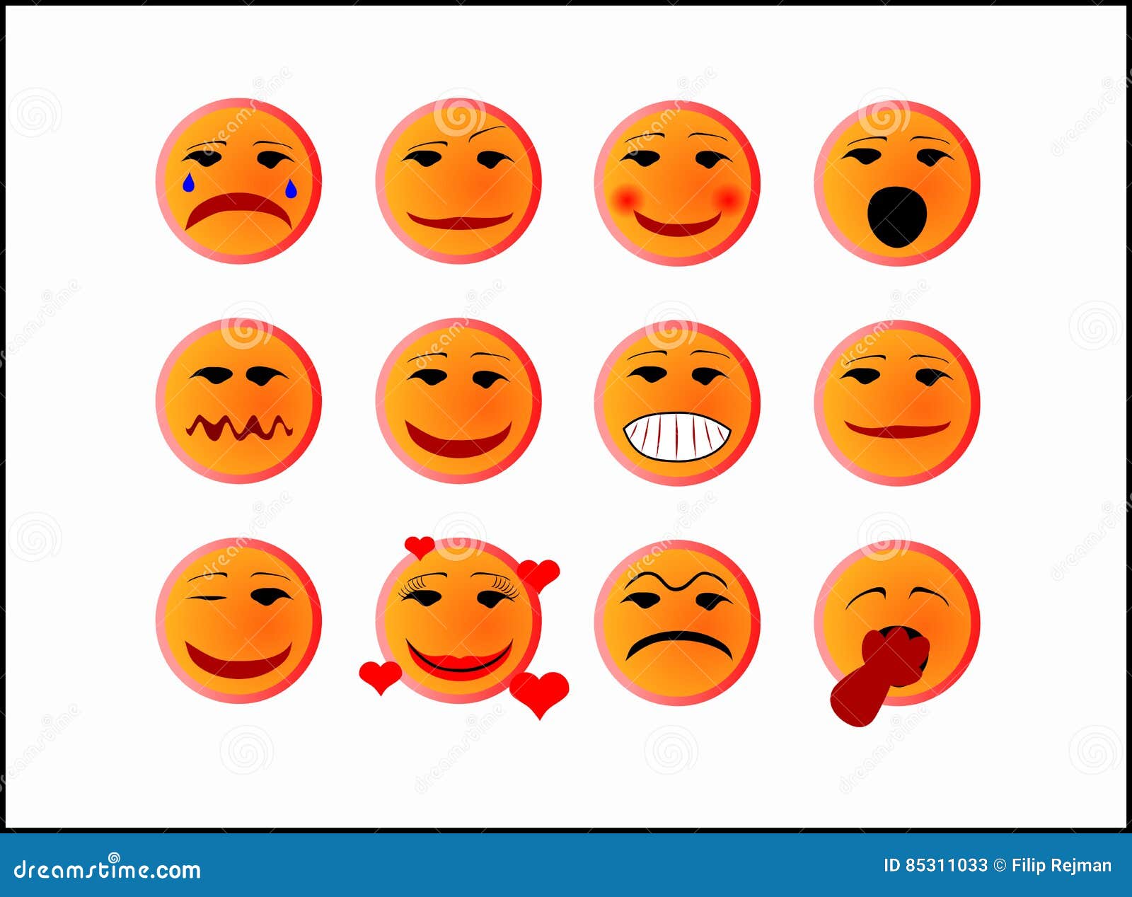 Smiles stock illustration. Illustration of elements, emotions - 85311033