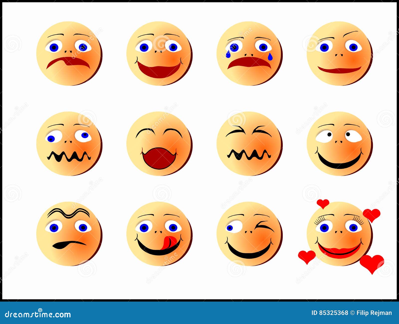 Smiles stock illustration. Illustration of face, character - 85325368