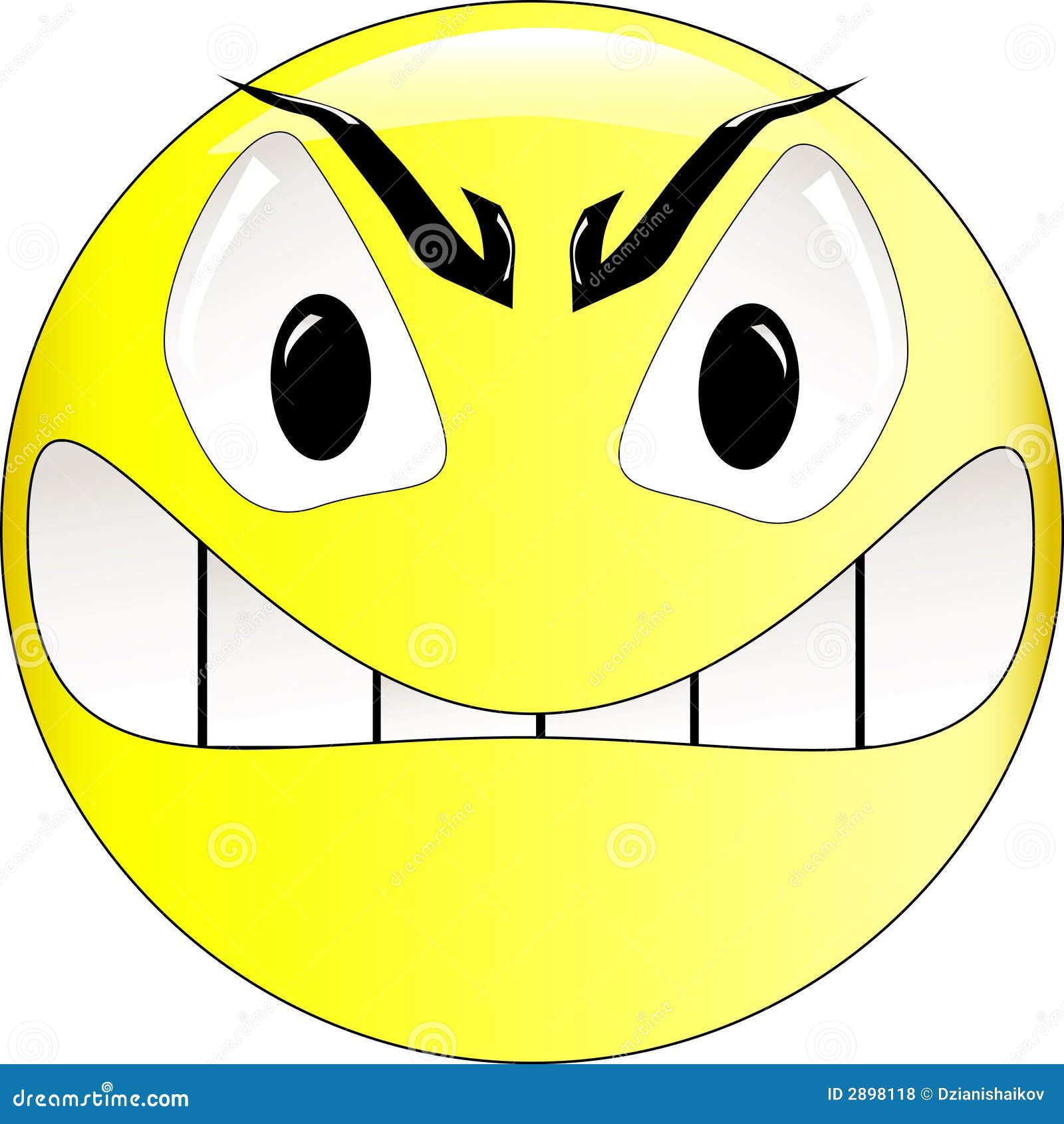 Smiley stock illustration. Illustration of brow, toothy - 2898118