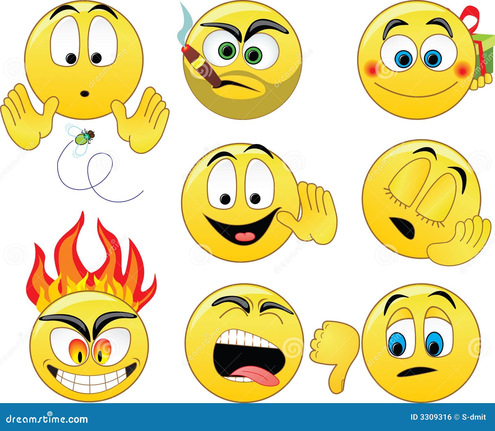 Smiley illustration de vecteur. Illustration du sensation - 3309316