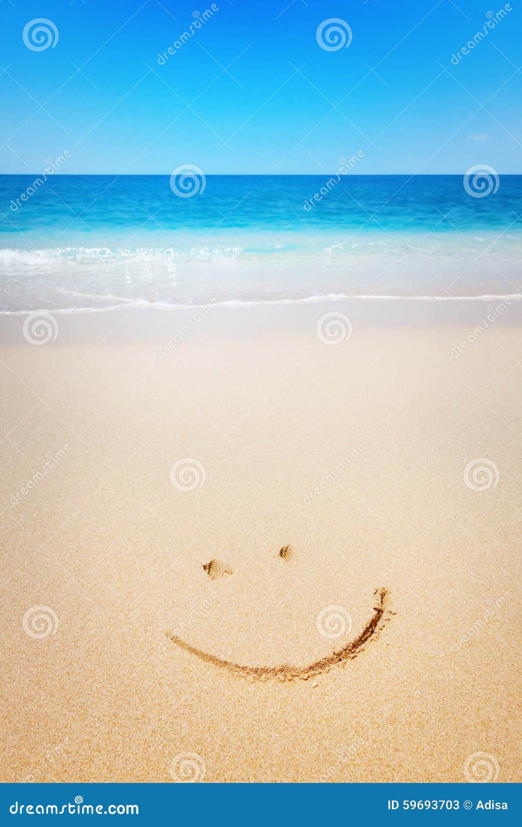 Smiley image stock. Image du rivage, horizon, sable, vacances - 59693703