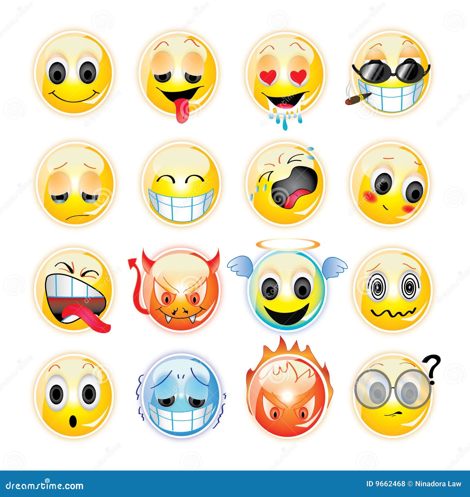 Smiley stock vector. Illustration of expression, cool - 9662468