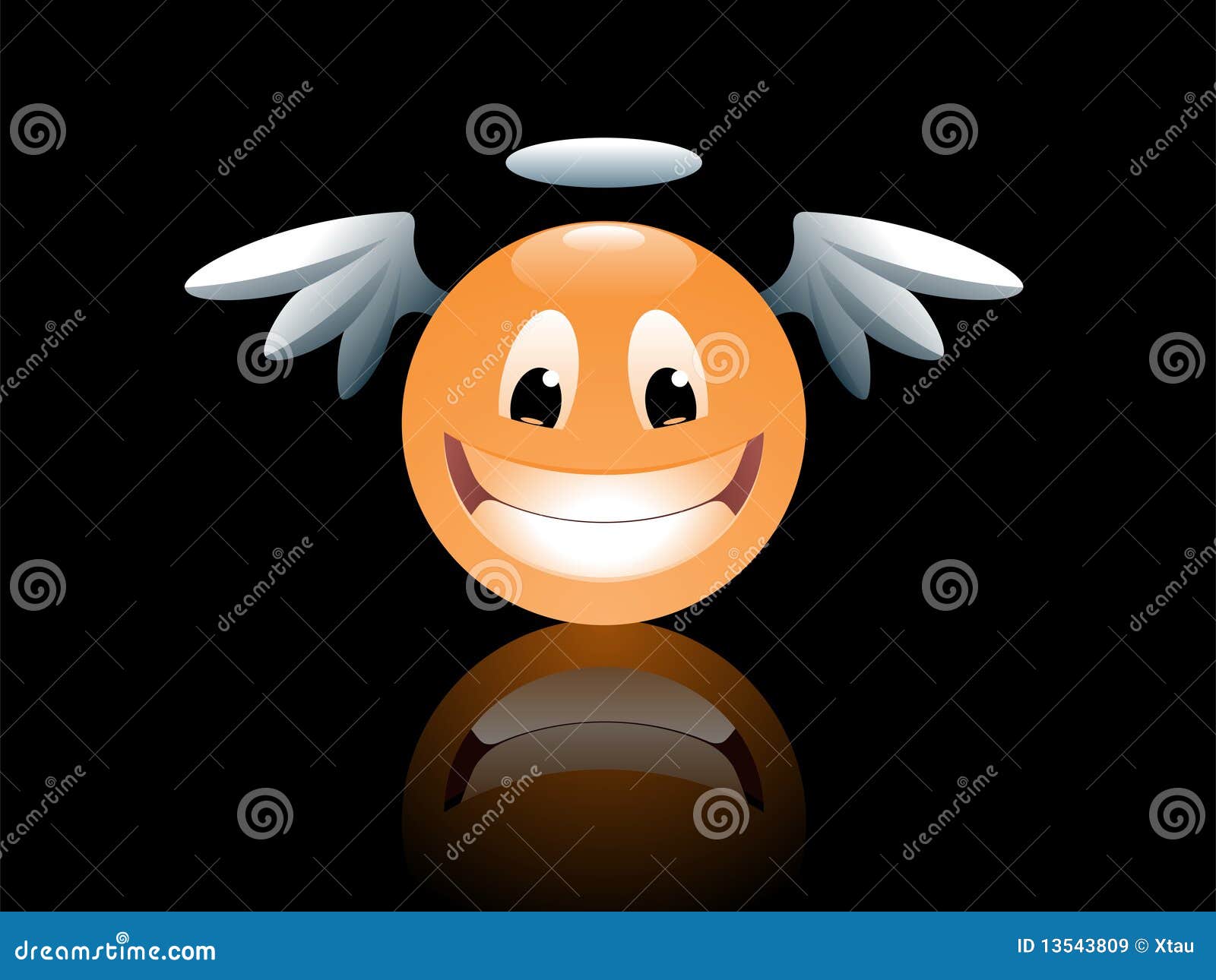 Smiley Angel stock vector. Illustration of face, nimbus - 13543809