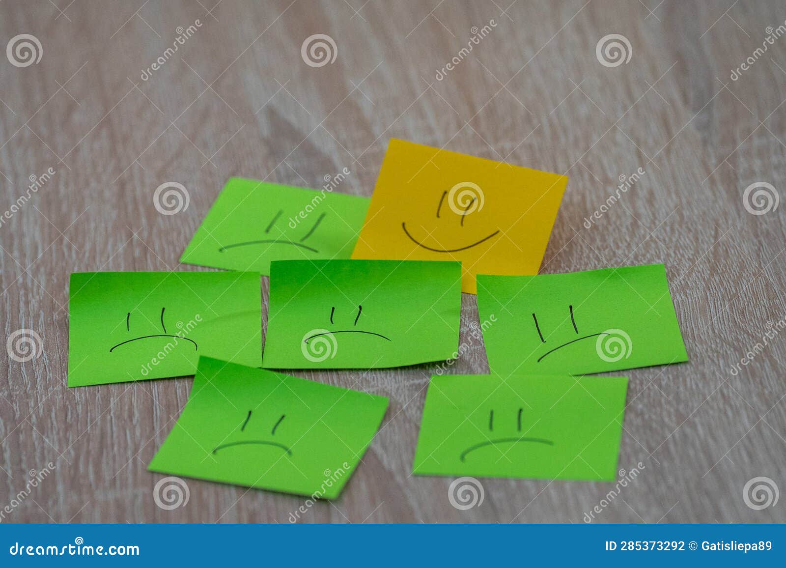 Smiley and Angry Faces are Drawn on the Sticker Sheets Green, Yellow ...