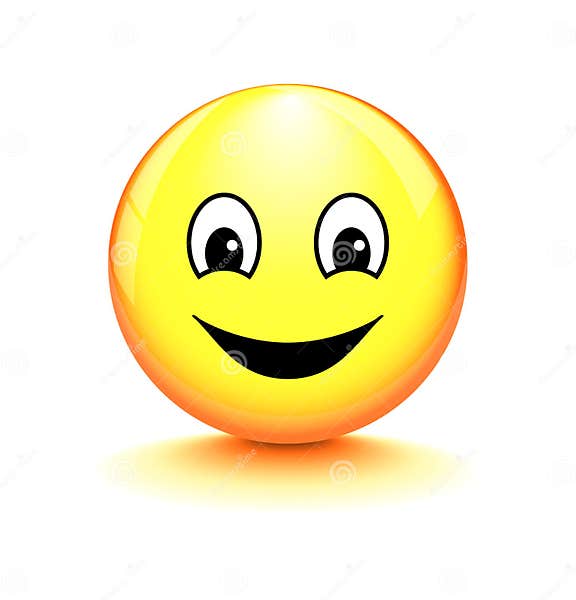 Smiley Auf Weißem Hintergrund Vektor Abbildung - Illustration von ...