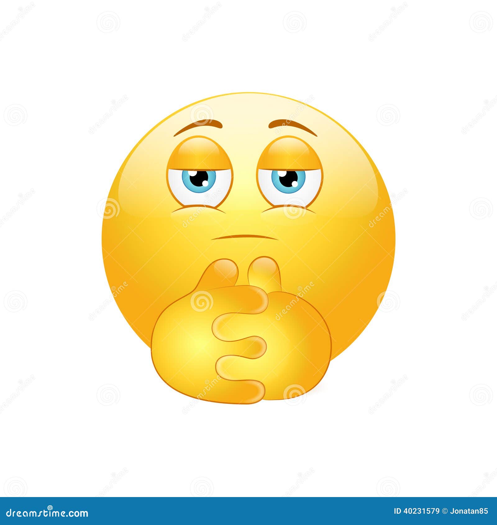 Smiley avec les bras liés illustration de vecteur. Illustration du ...