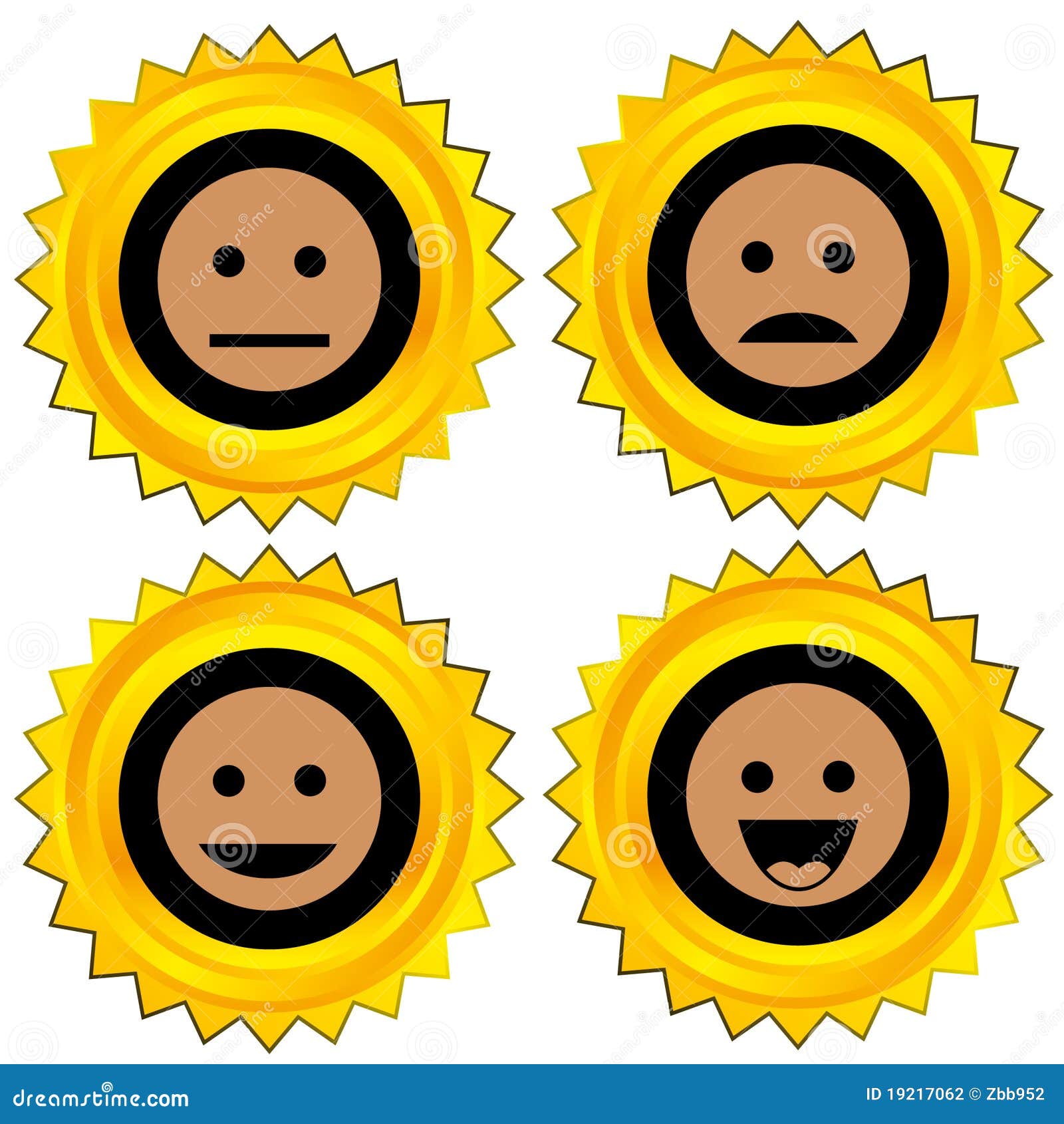 Smiley award icon set stock vector. Illustration of laugh - 19217062