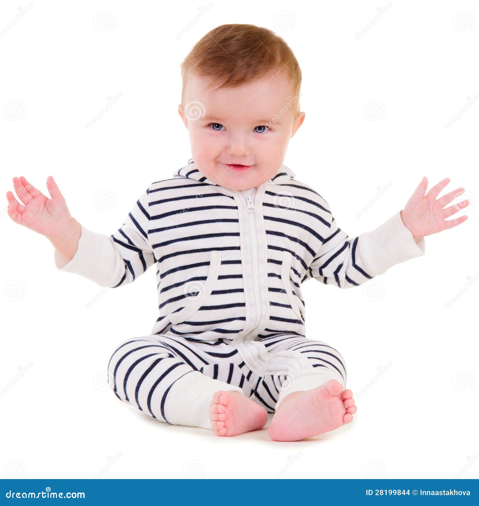 Smiley baby sitting stock photo. Image of childhood, expression - 28199844