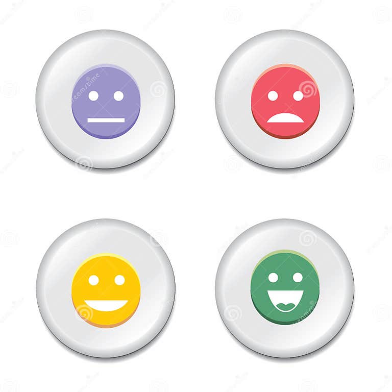 Smiley badge set stock vector. Illustration of medal - 19633859