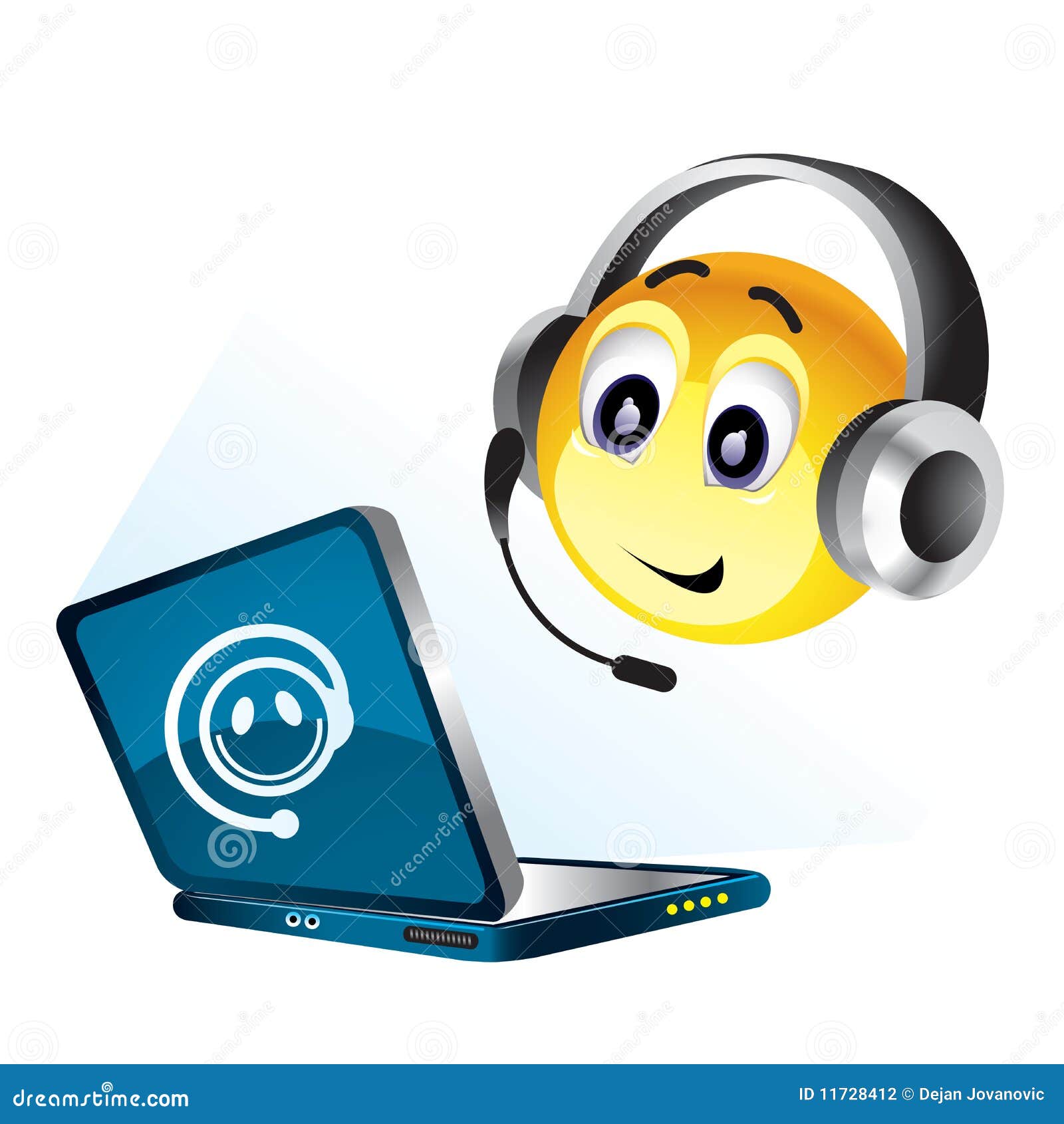 Smiley ball stock vector. Illustration of internet, icon - 11728412