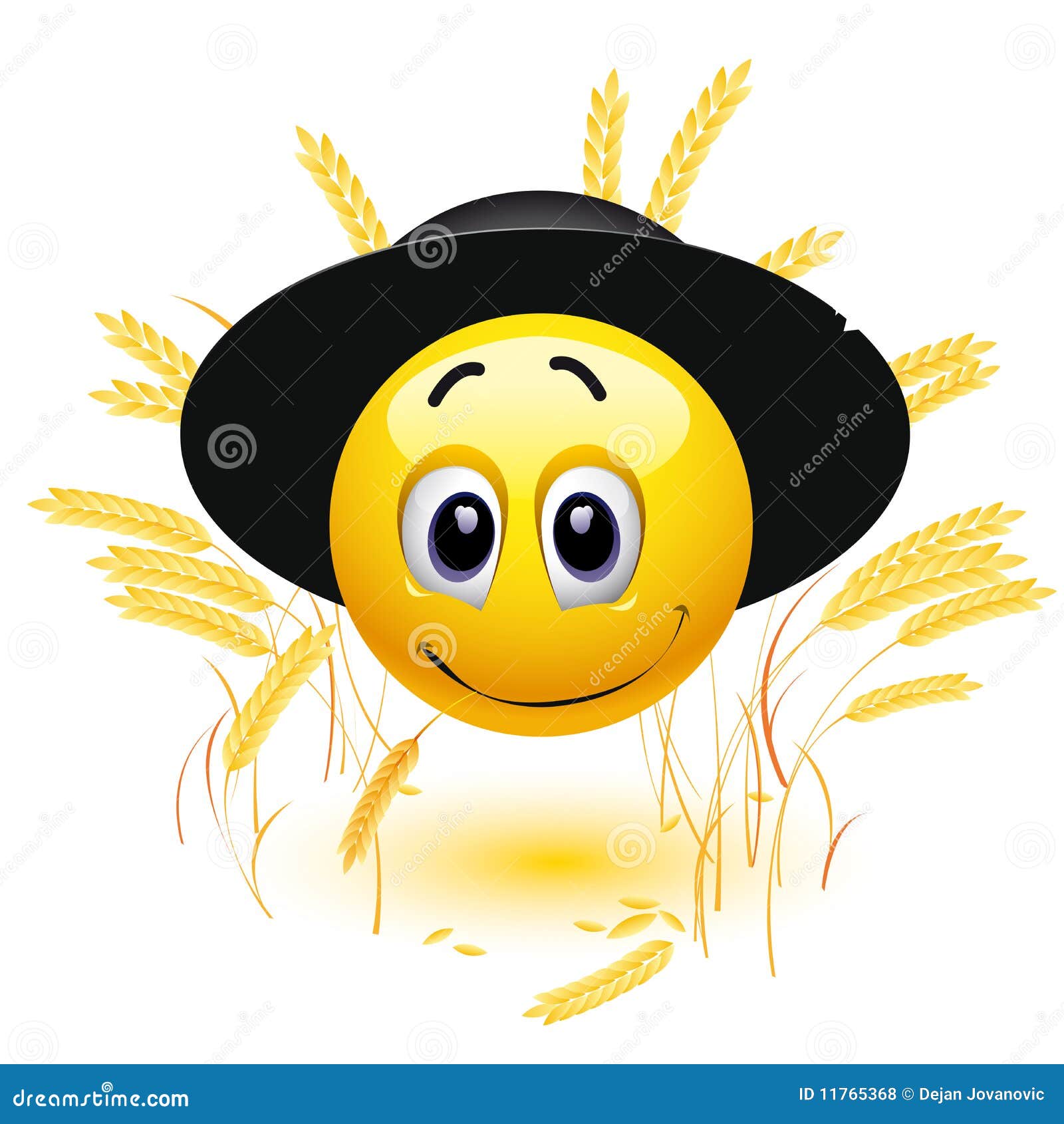 Smiley With Pop Corn And 3d Goggles Vector Illustration | CartoonDealer ...