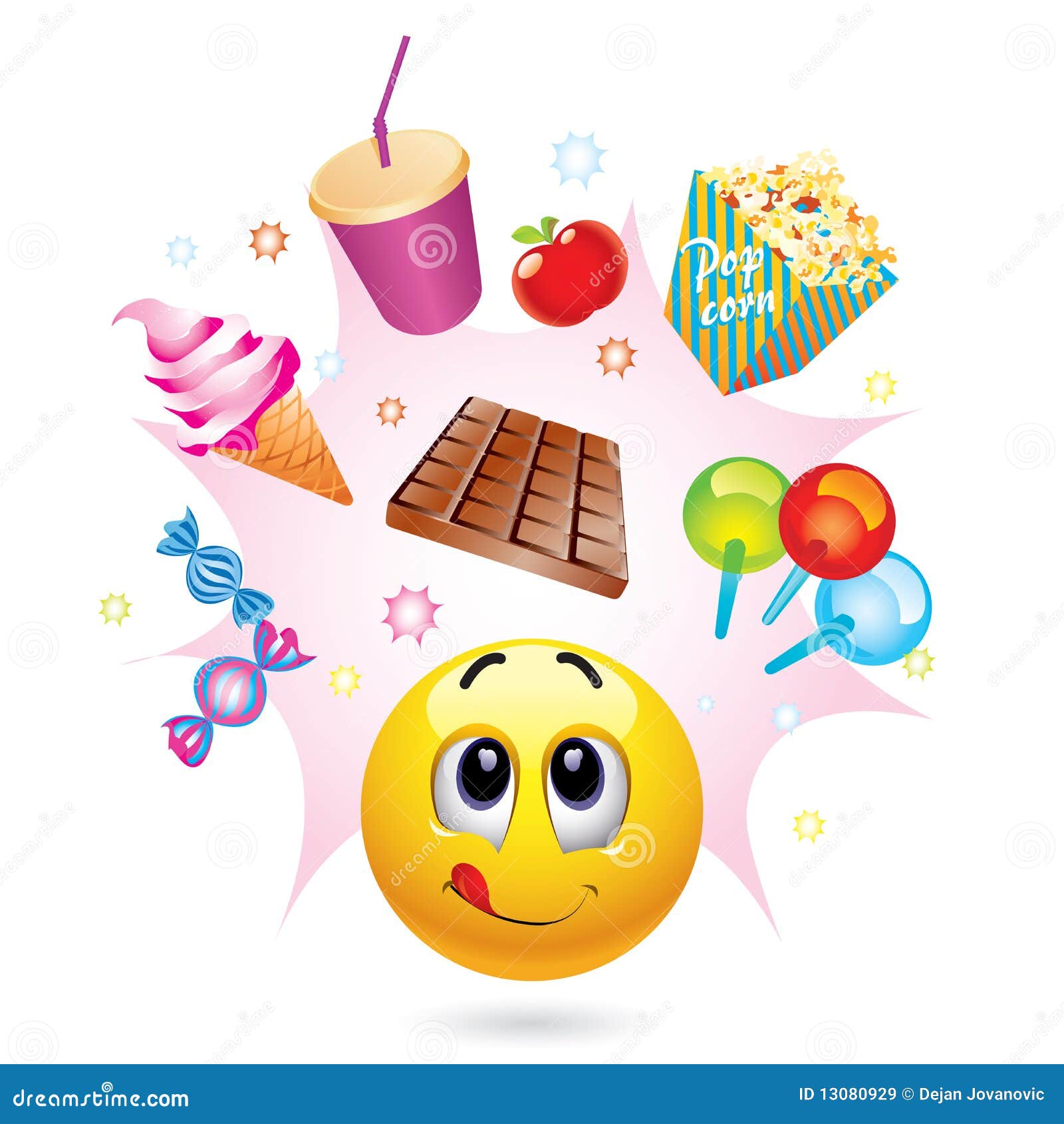 Smiley ball stock vector. Illustration of candy, delicious - 13080929