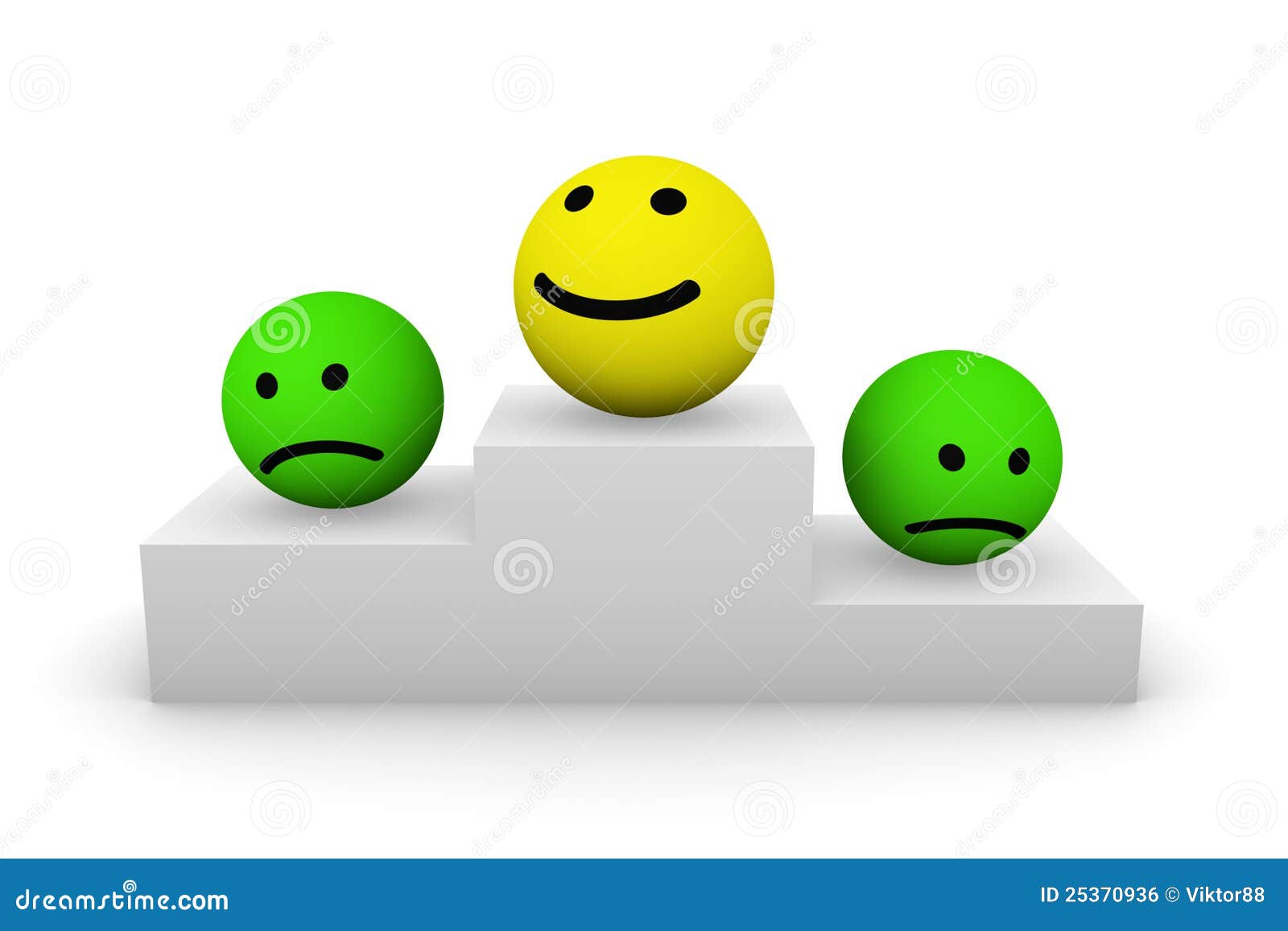Smiley Balls on the Pedestal Stock Illustration - Illustration of goal ...