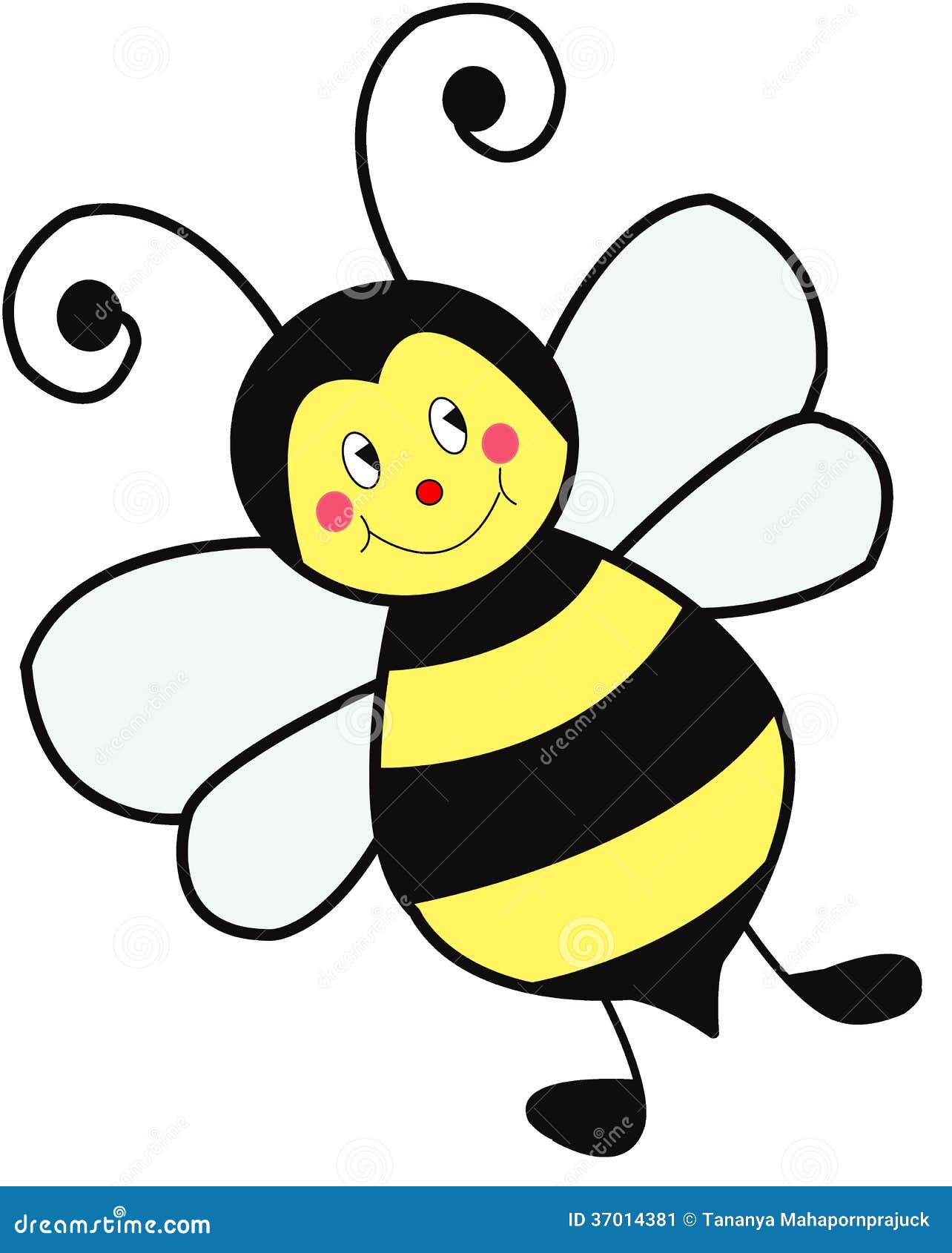 Smiley Bee stock illustration. Illustration of black - 37014381
