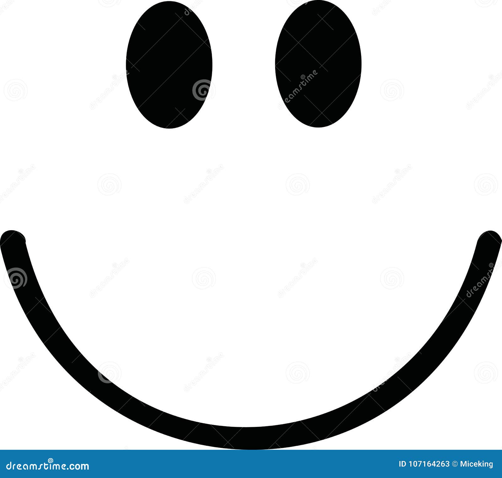 Smiley with big smile stock vector. Illustration of yellow - 107164263