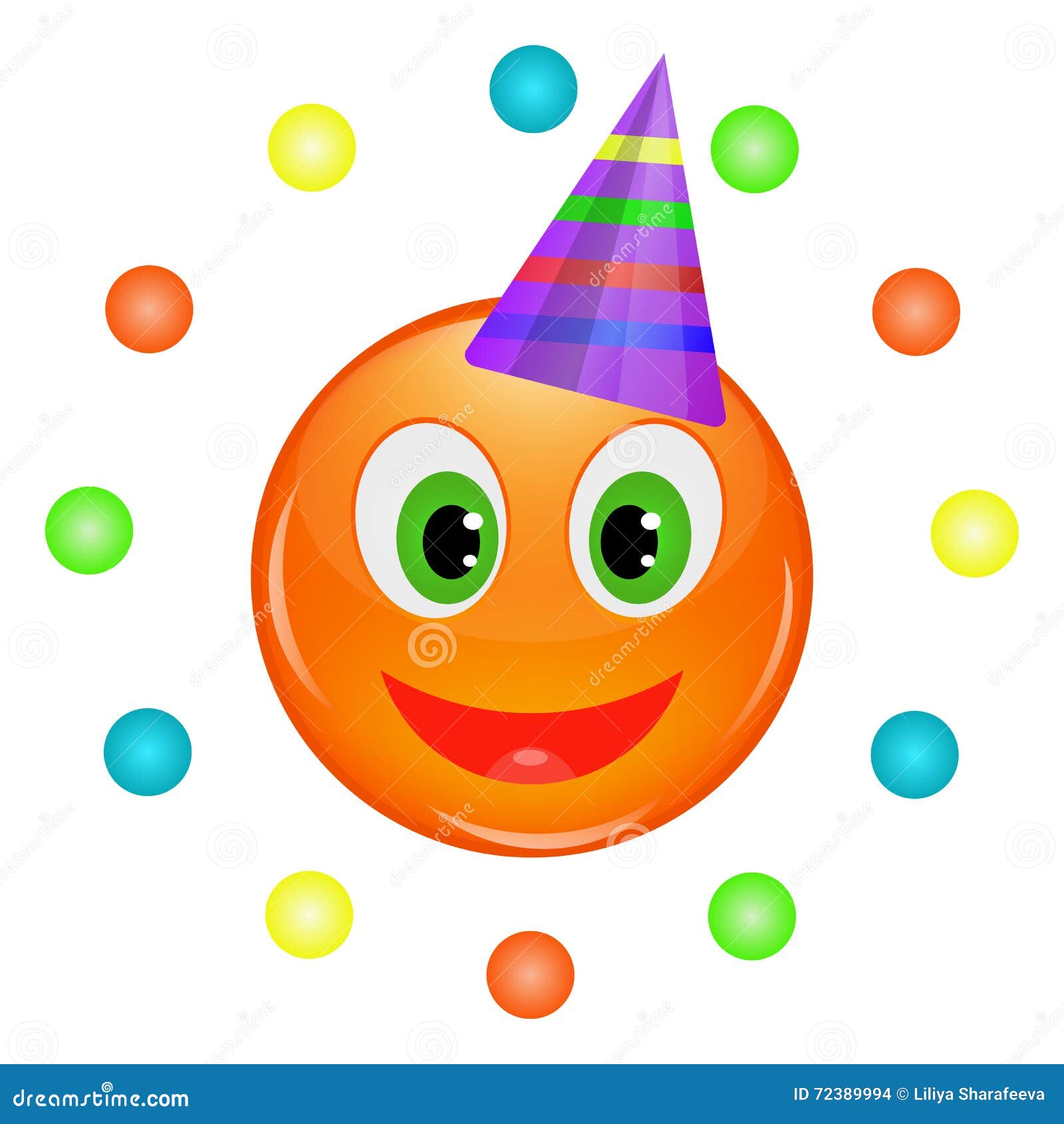 Smiley Birthday Emoji Vector Set. Smileys Emoticon Birthday Party Icon ...