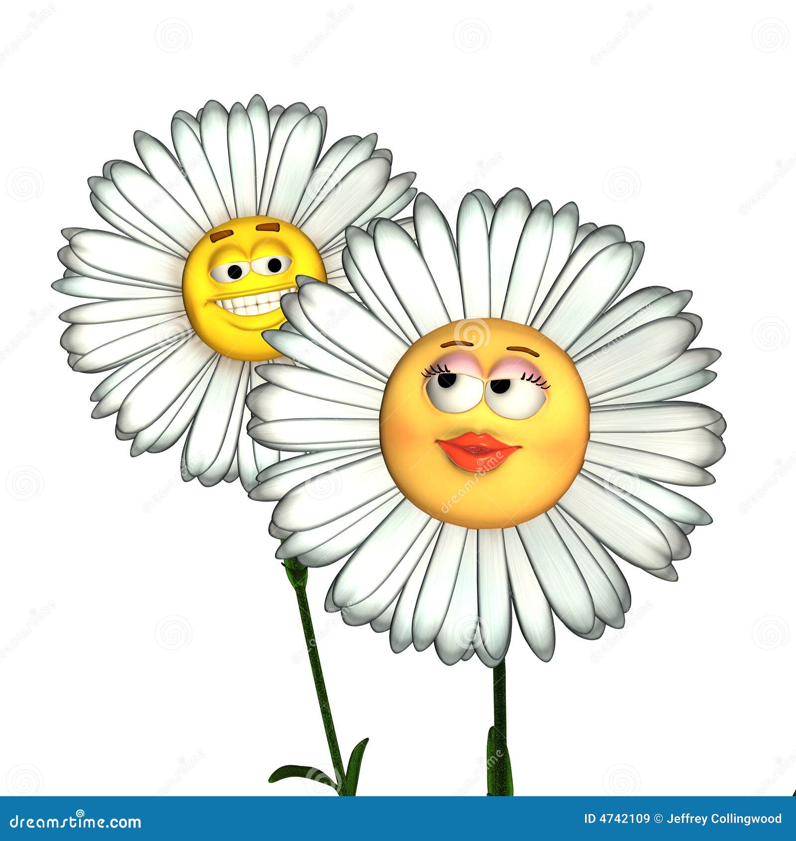Smiley-Blumen stock abbildung. Illustration von blätter - 4742109