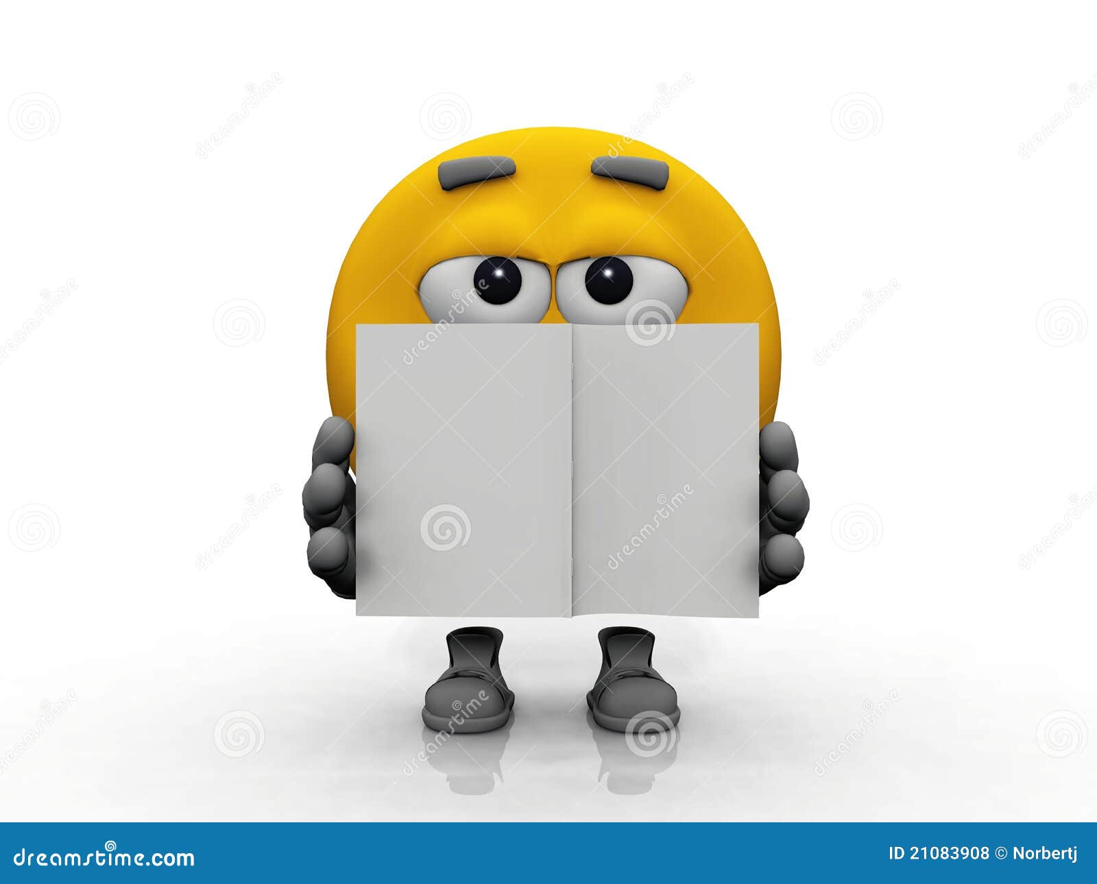 The smiley and the book stock illustration. Illustration of graphic ...