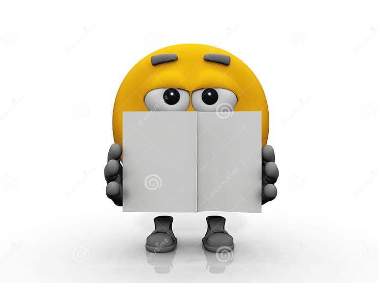 The smiley and the book stock illustration. Illustration of graphic ...