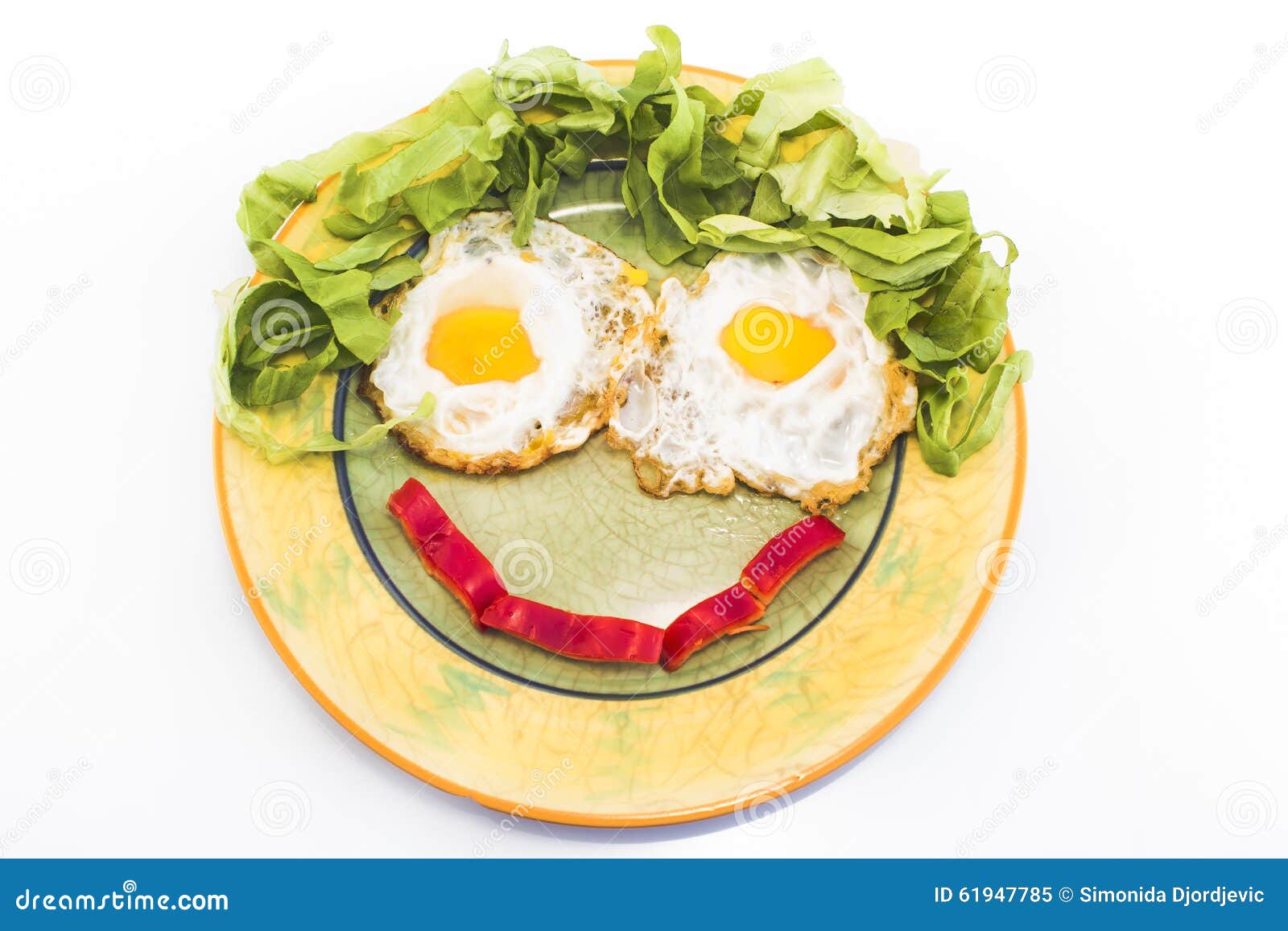 Smiley breakfast stock image. Image of food, lettuce - 61947785