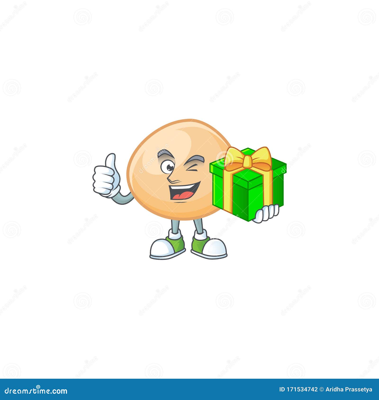 Smiley Brown Hoppang With Whiteboard Cartoon Character Design Vector ...
